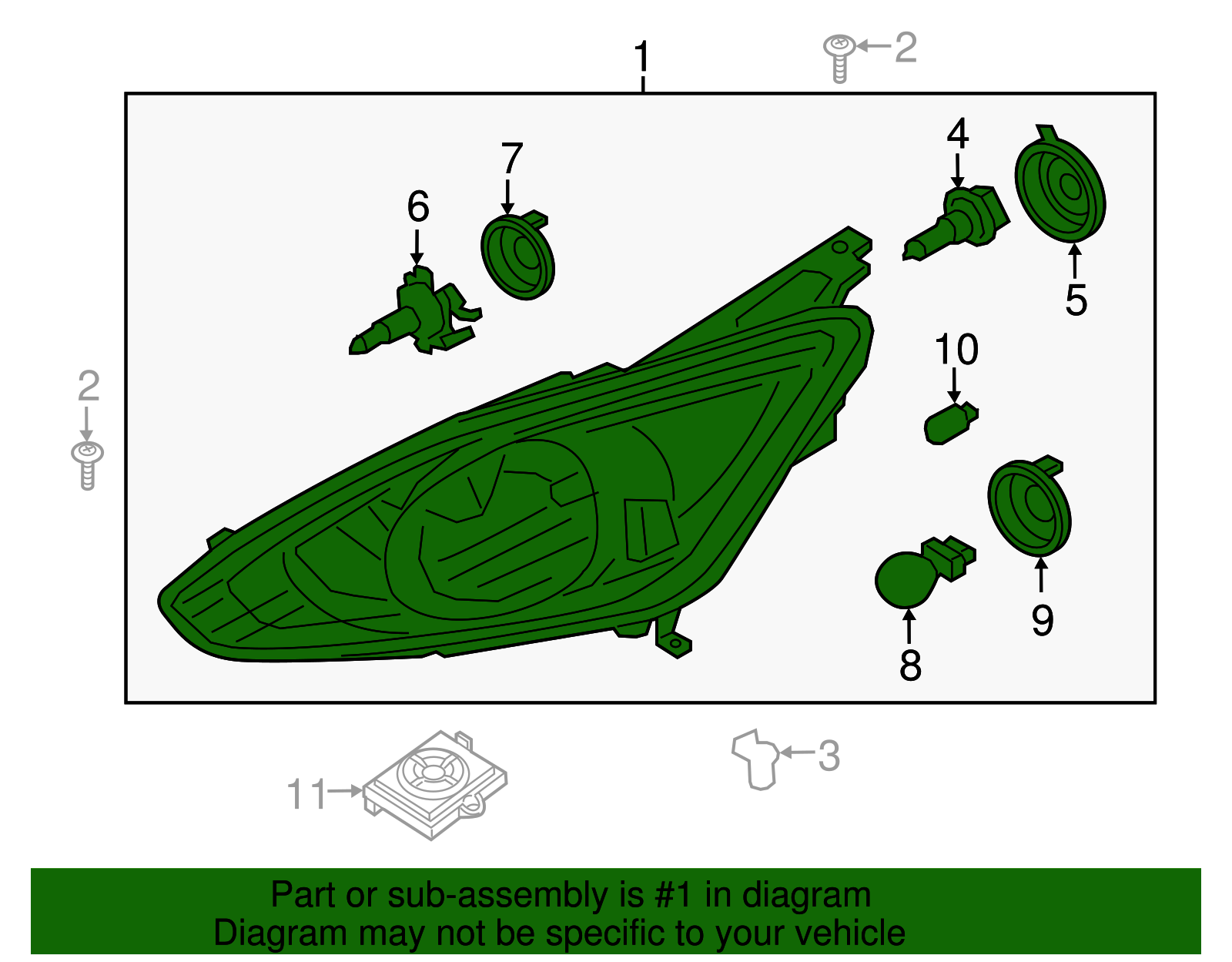 2017-2018 Ford C-Max Headlamp Assembly - Driver's Side (LH) HM5Z-13008 ...