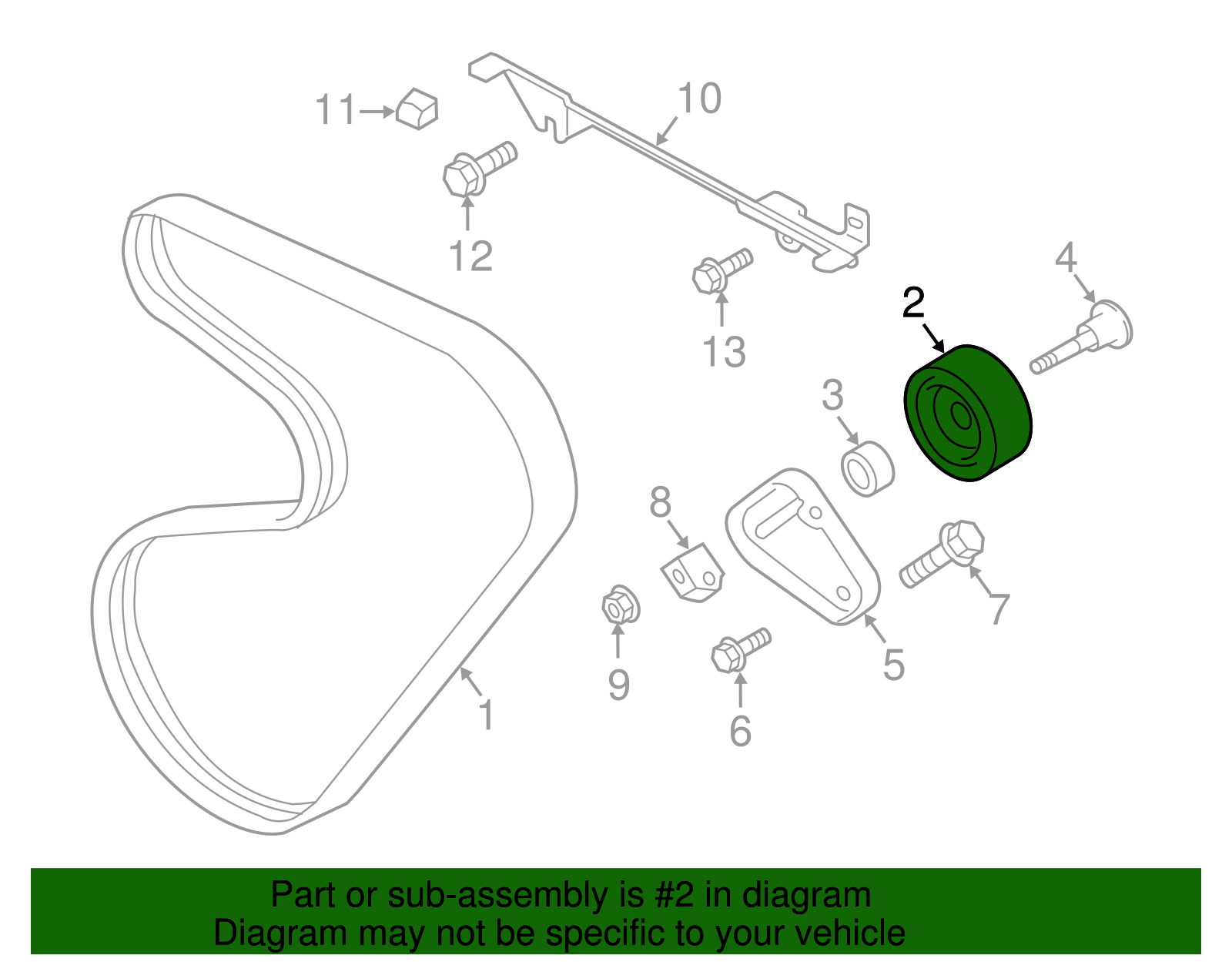 2015-2019 Subaru 2015-2019 Subaru - Idler Pulley 23770AA030 | Subaru ...