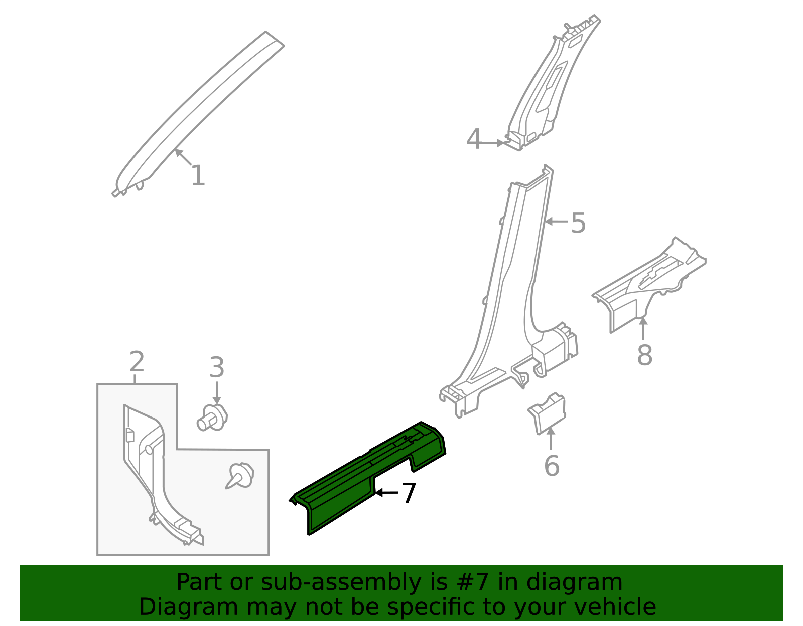 76952-6RA0A - High-Quality Door Sill Plate for 2021-2025 Nissan Rogue ...