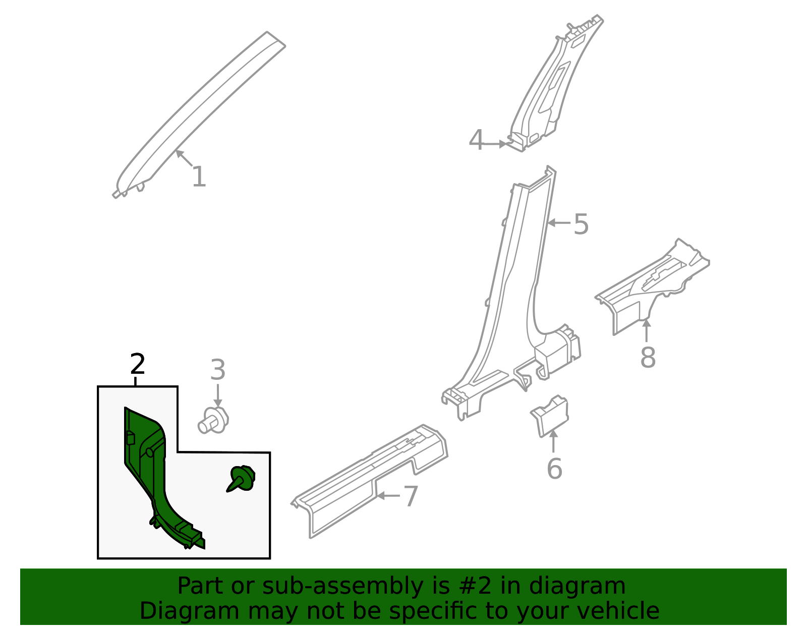 2021-2025 Nissan Rogue Cowl Trim 66901-6RA1A | Bill Kay Nissan Parts