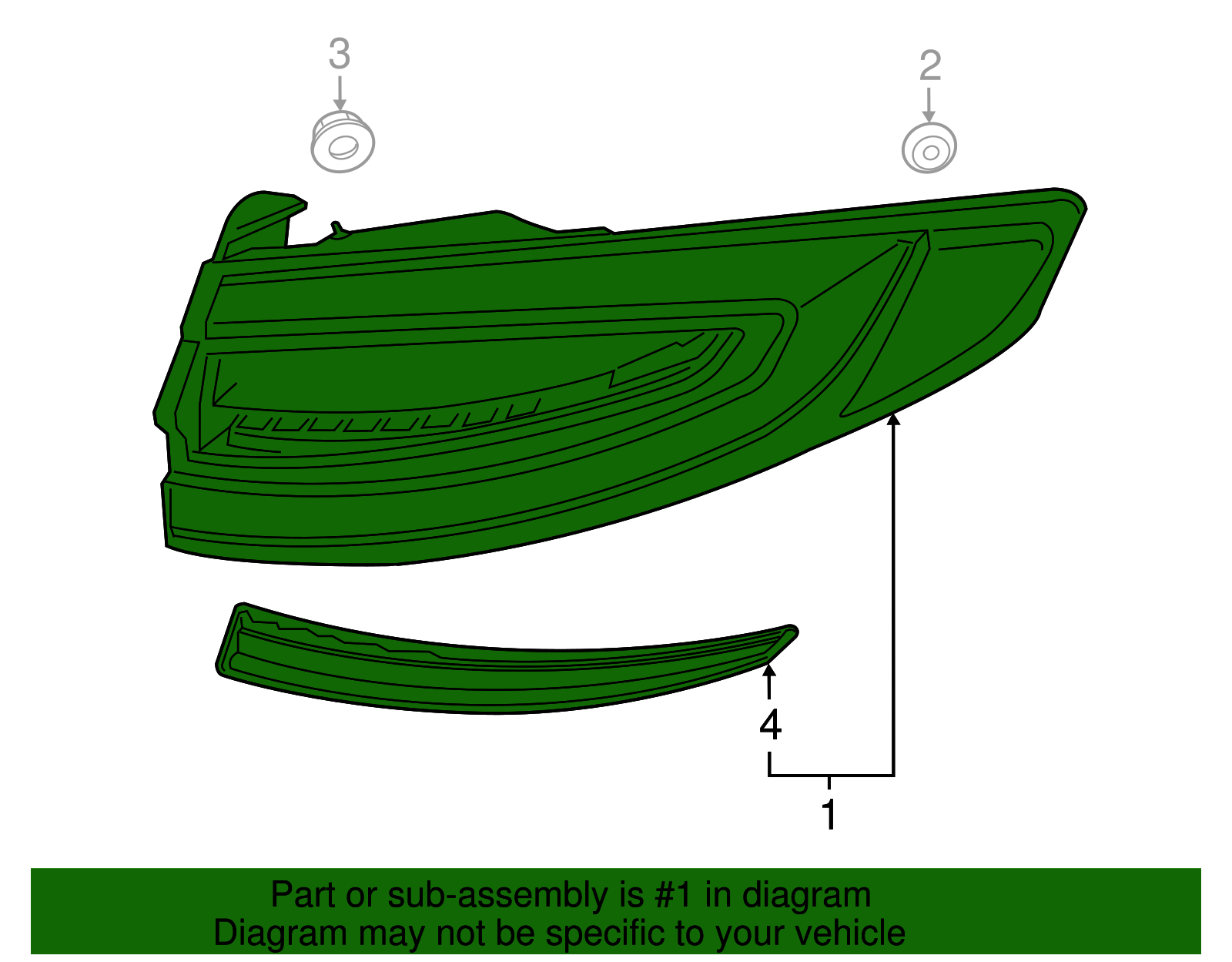 Genuine OEM Ford Part - Tail Lamp Assembly HS7Z-13405-J | Genuine OEM ...