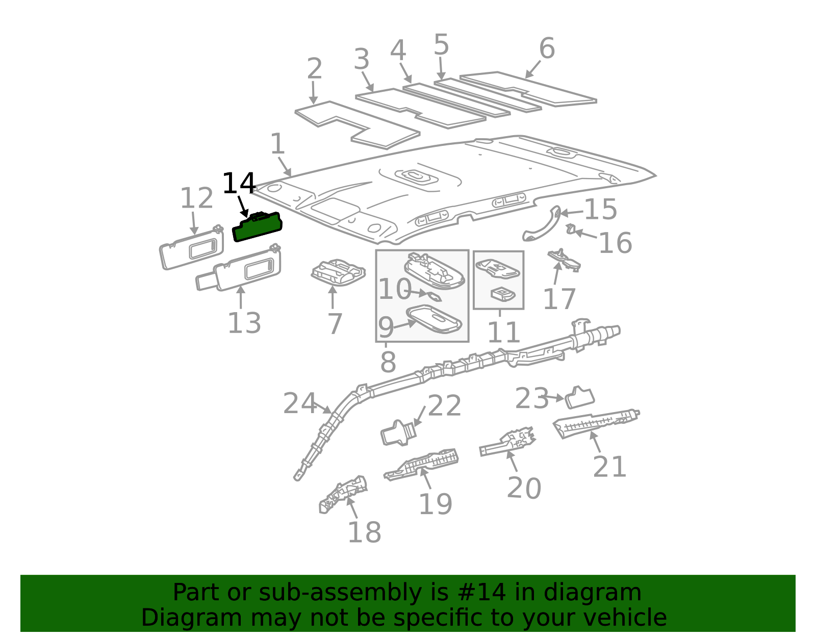 2003-2009 Toyota 4Runner Sun-Visor Cover 74303-35010-B0 | MotorMotor