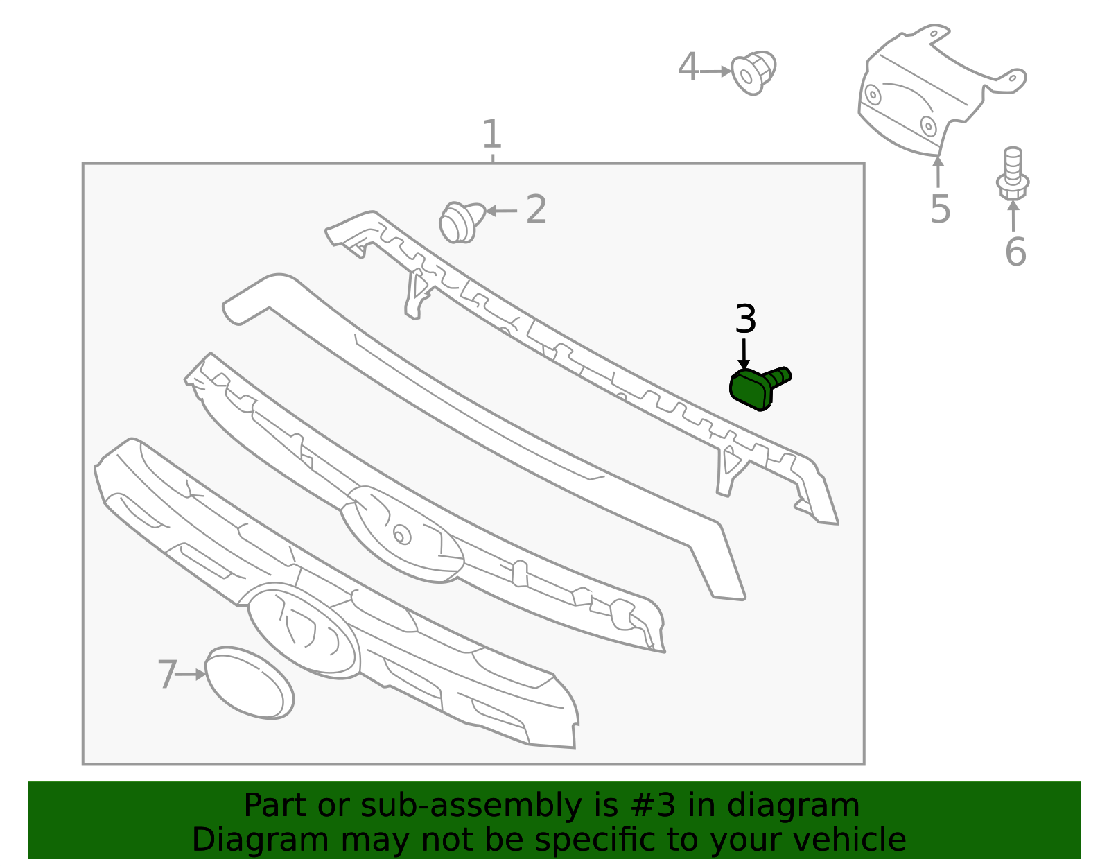 2014-2024 Subaru Upper Grille Bolt 901700173 | Subaru Parts Guys