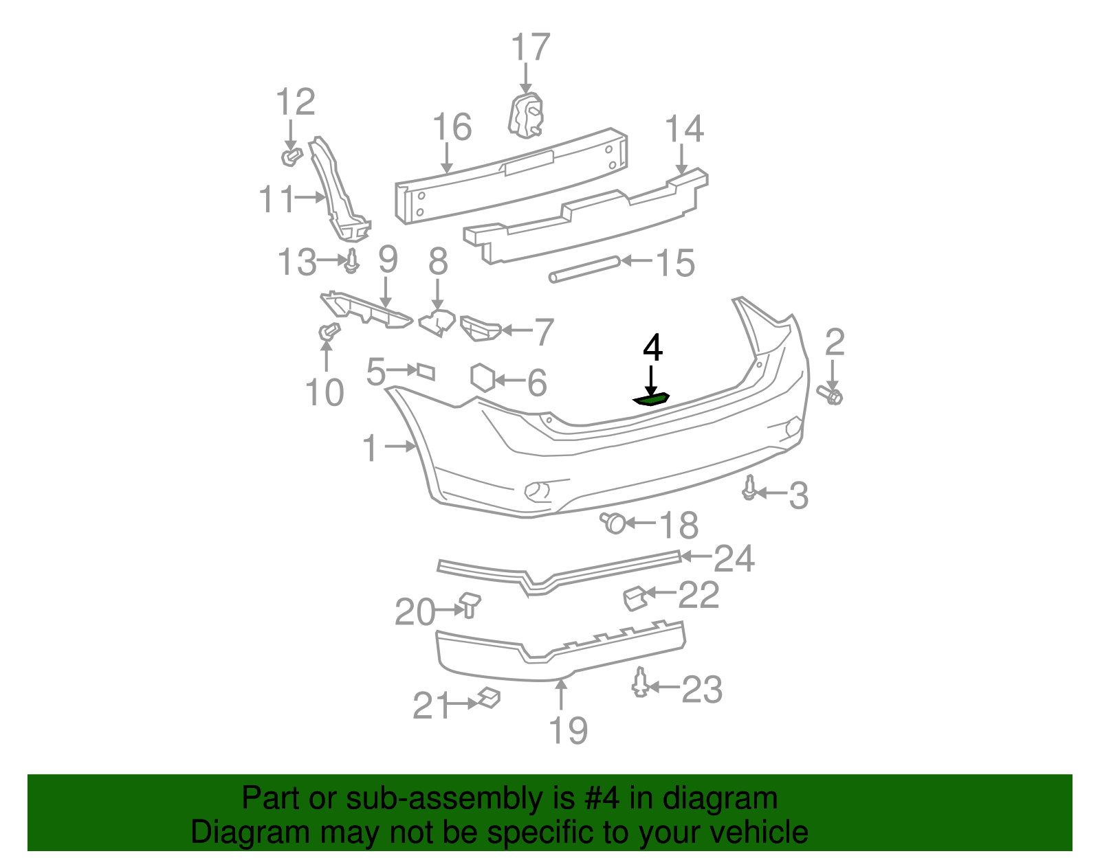 52581-13030 - Bumper Cover Protector 2008-2015 Toyota | Longo Toyota Parts