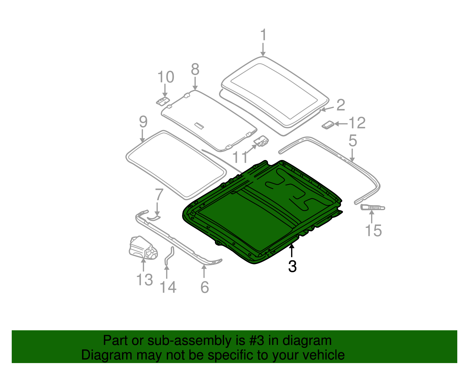 54137134535 - 1999-2005 BMW Sunroof Frame (54-13-7-134-535) | BMW of ...