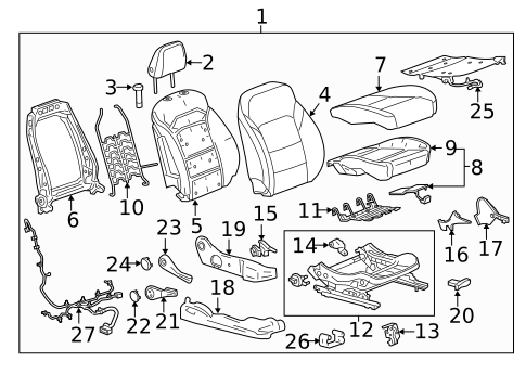 Passenger Seat Components for 2024 Chevrolet Tahoe | GMPartsDirect.com
