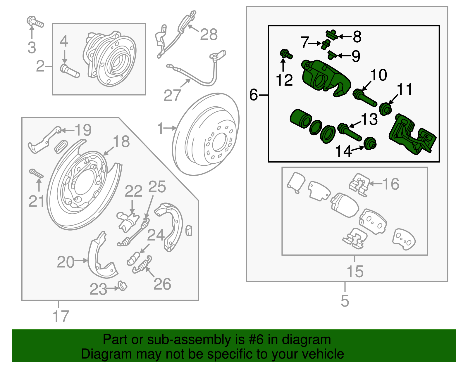 58310-2WA30 - Caliper 2017-2019 Hyundai | Group 1 Auto Parts