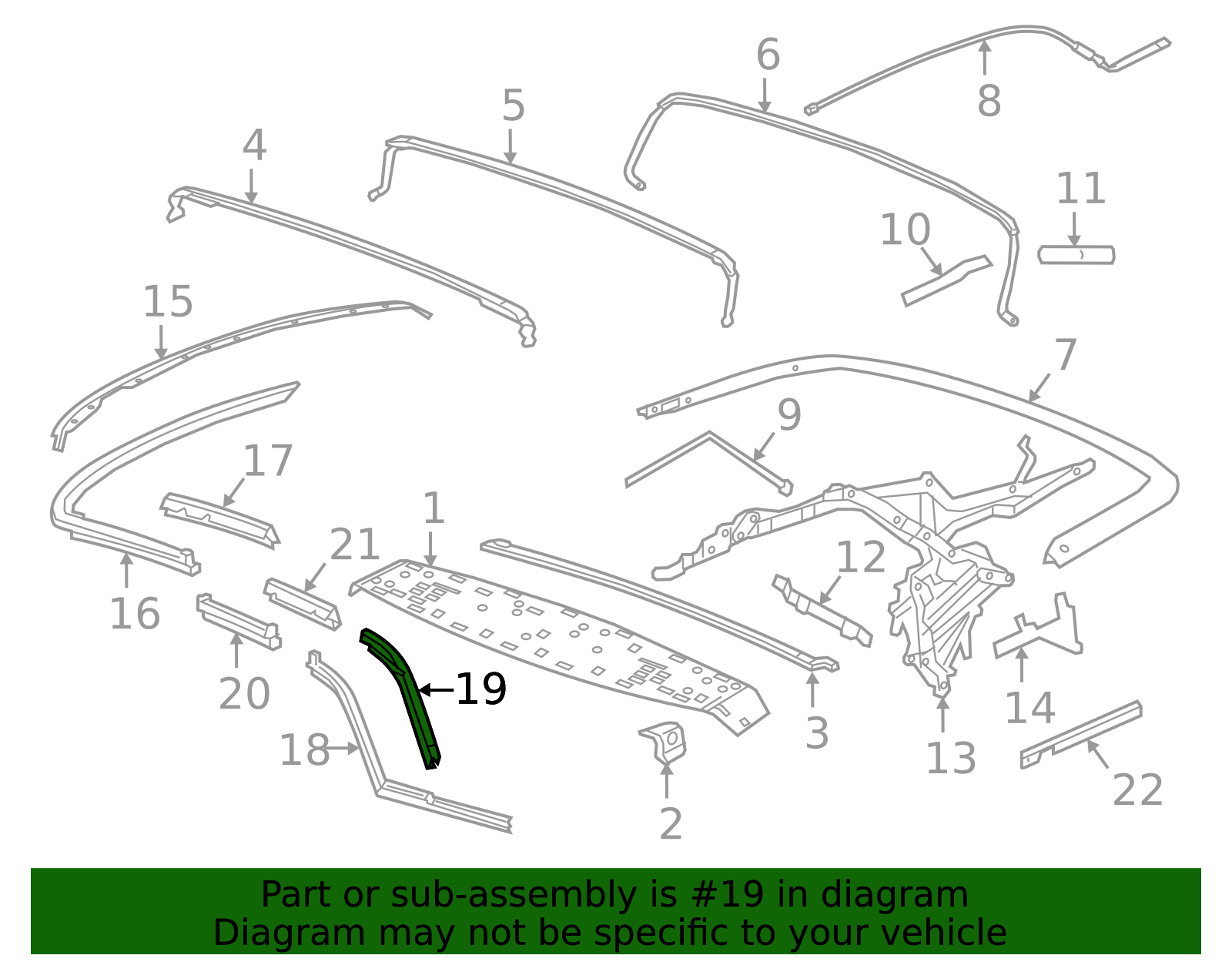 84078105 - High-Quality Passenger Side Folding Top Front Weatherstrip ...