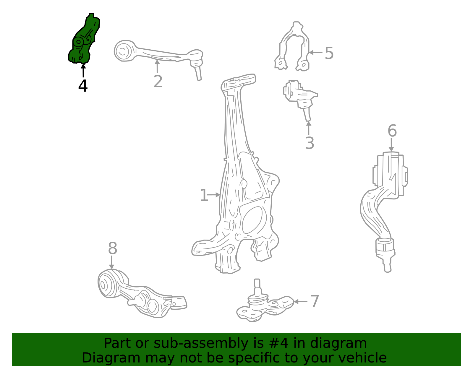 2021-2025 Toyota Mirai Control Arm Bracket 48657-50040 | Toyota Parts ...