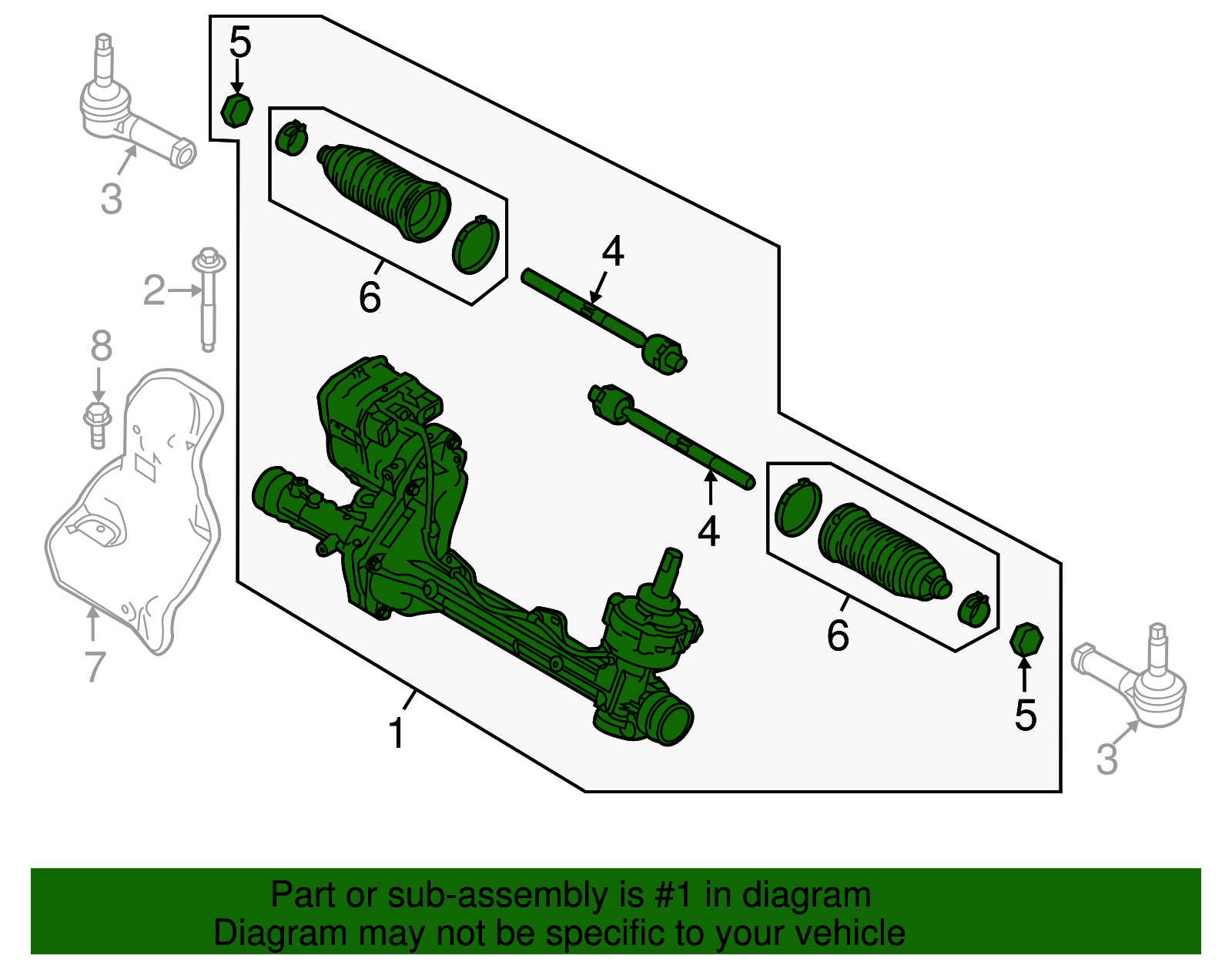 FB5Z-3504-BK - Rack And Pinion Assembly 2016-2017 Ford Explorer | Ford ...