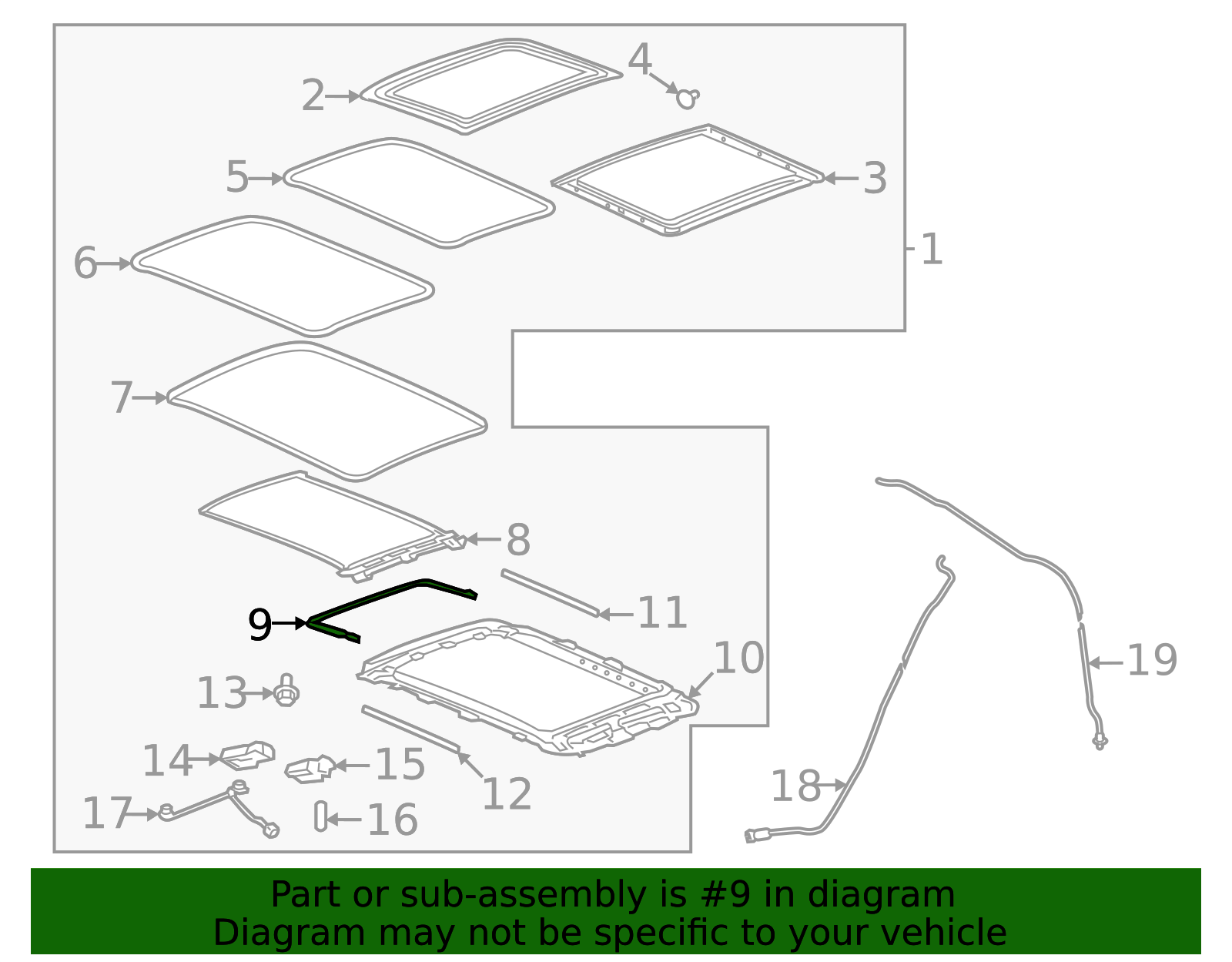2021-2025 Buick Envision Sunroof Air Deflector 84729109 GM ...