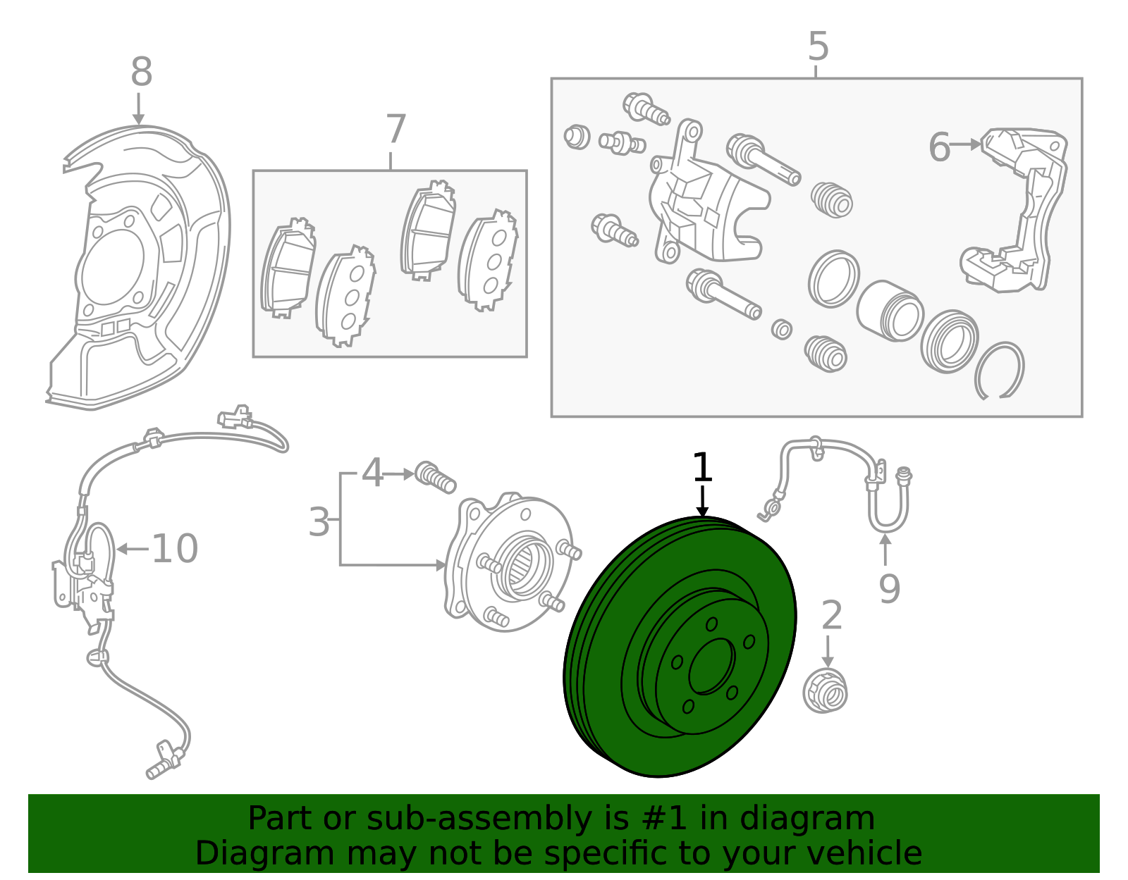 2020-2024 Toyota Corolla Disc Brake Rotor Front 43512-02370 | Toyota ...