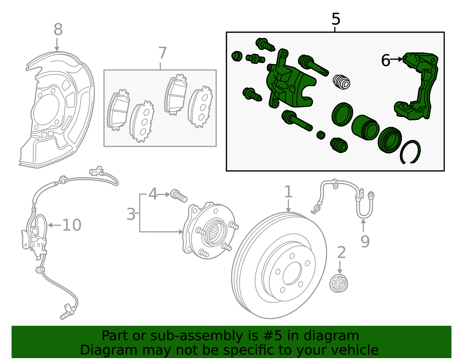 2020-2025 Toyota Corolla Caliper Assembly 47750-02480 | Toyota Parts Center