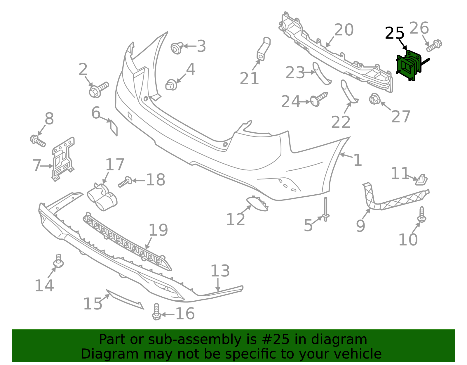 86641-J5000 - Bumper Bracket 2018-2023 Kia Stinger | Kia.Parts Store