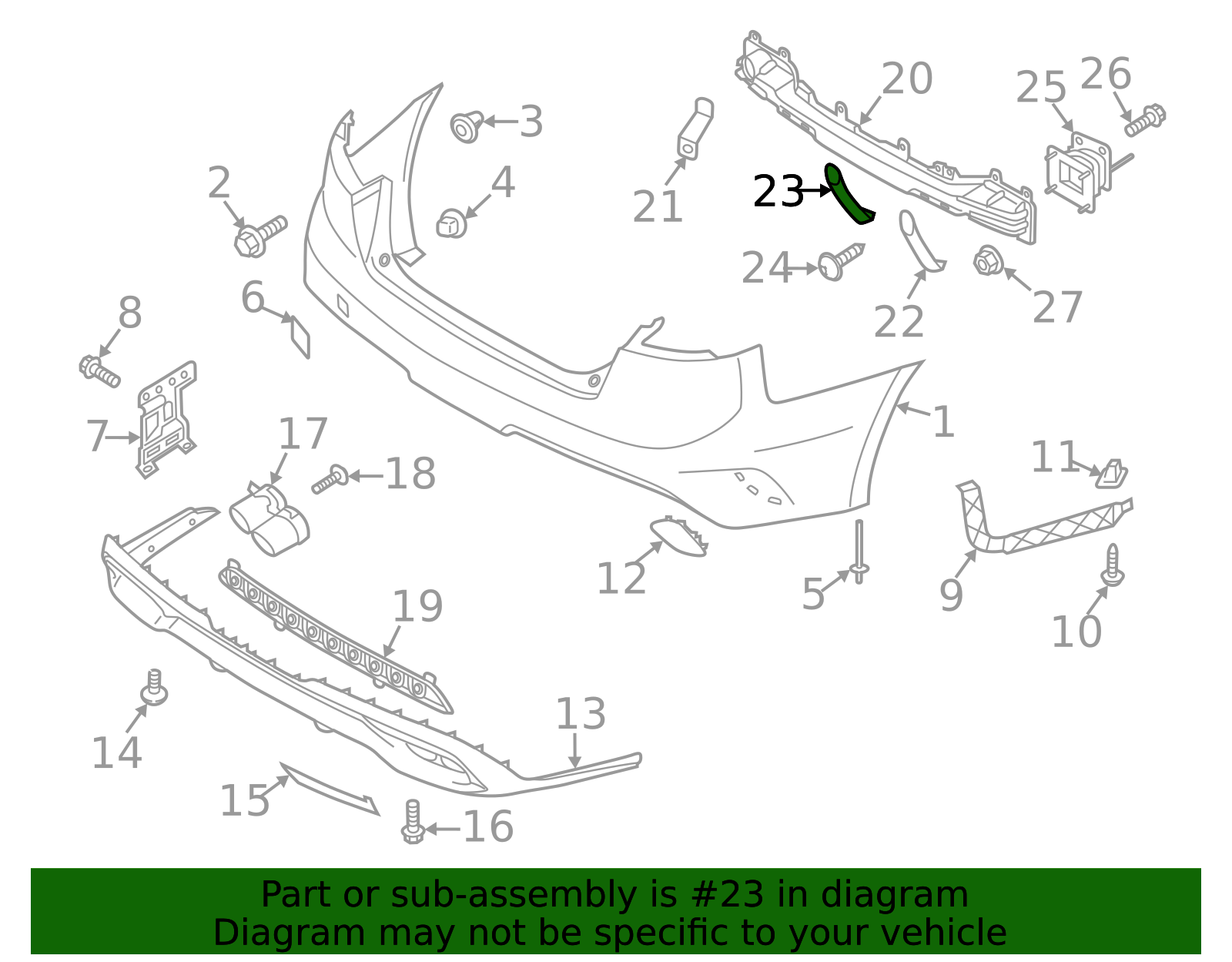 86635-J5000 - Impact Bar Center Bracket 2018-2023 Kia Stinger | Kia ...