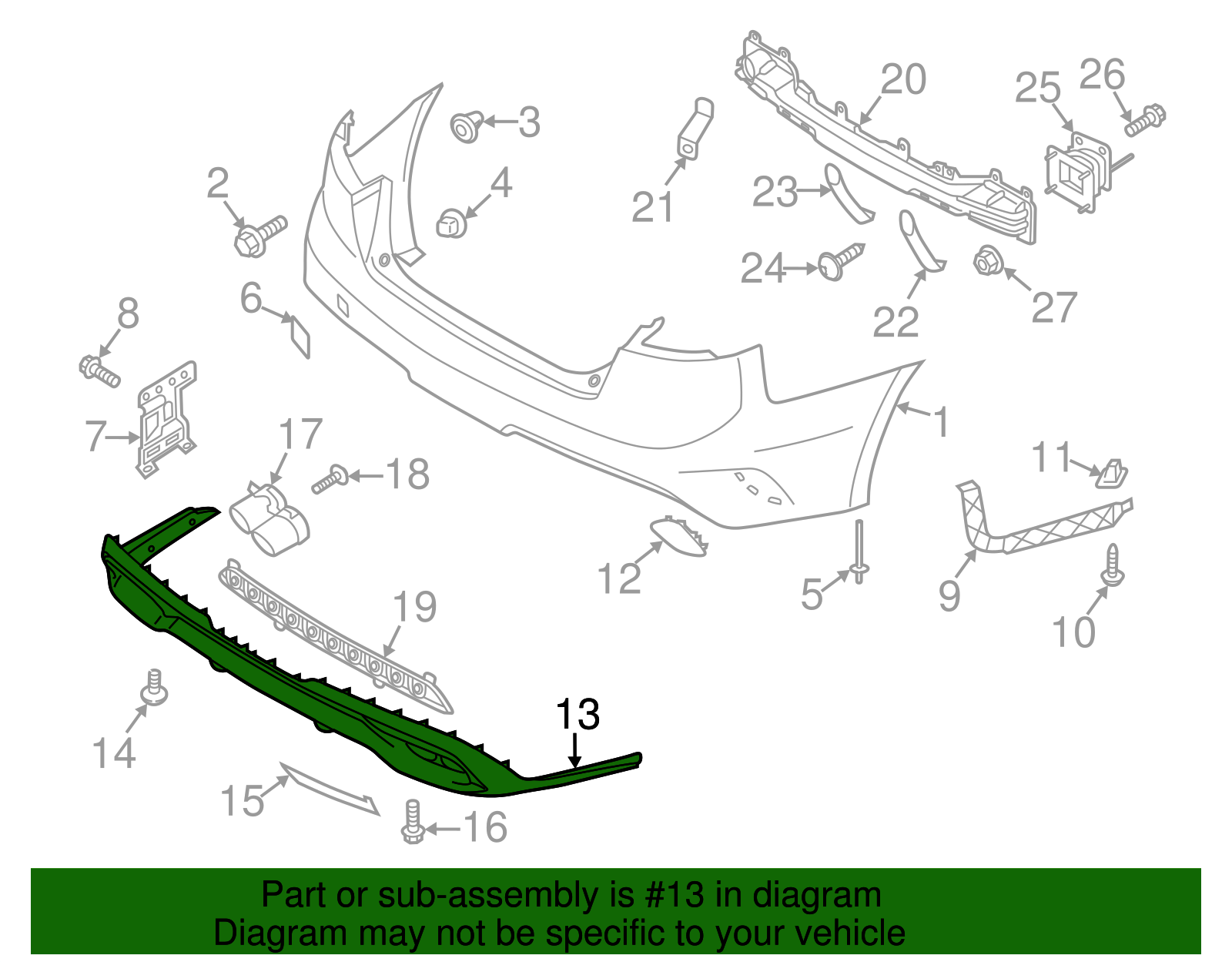 86612-J5500 - Lower Cover 2022-2023 Kia Stinger | Kia.Parts Store