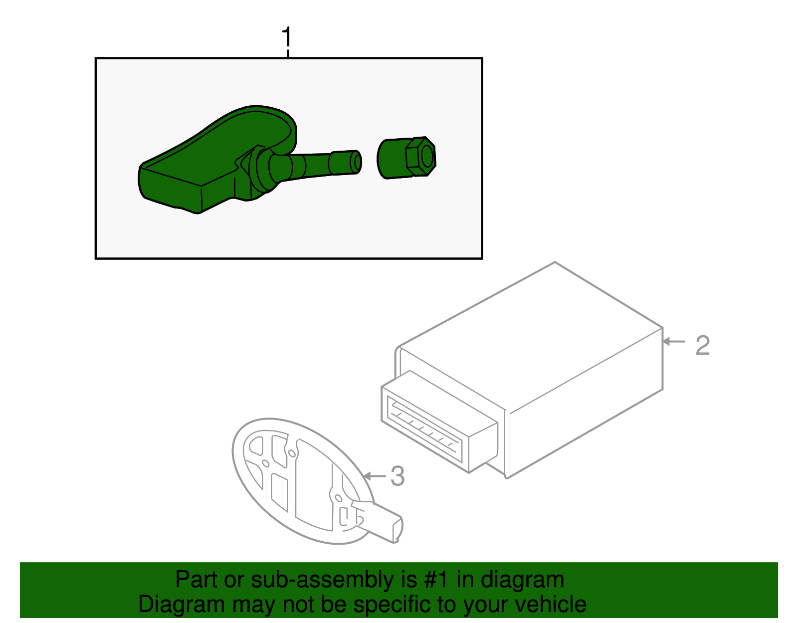 LR086929 - Tire Pressure Sensor - 2005-2009 Land-Rover | Land Rover ...