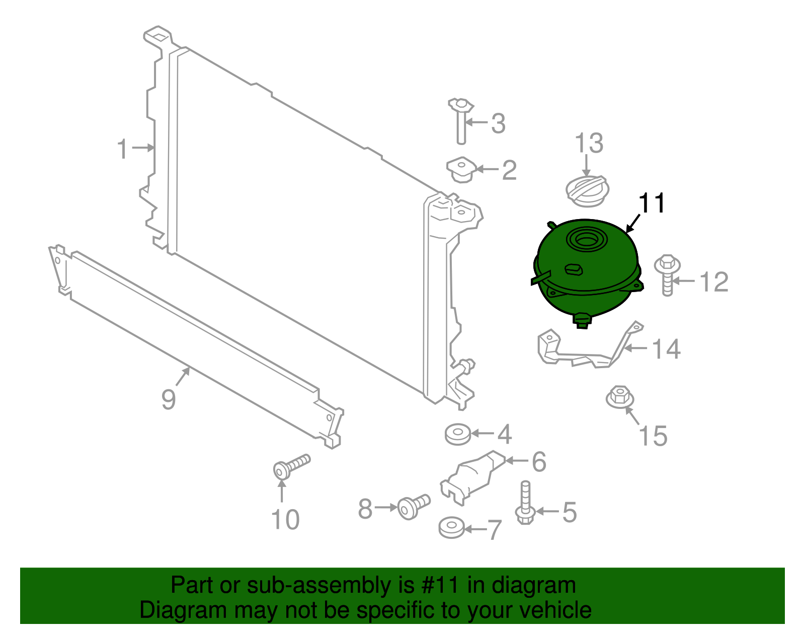 2015-2019 Porsche Macan Expansion Tank 95B-121-407 | Sunset Porsche Parts