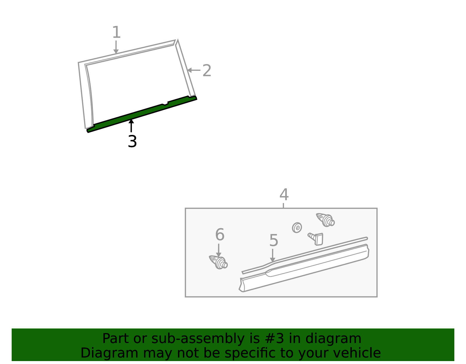 2011-2013 Toyota Highlander Belt Molding 75740-0E050 | Toyota Parts Center
