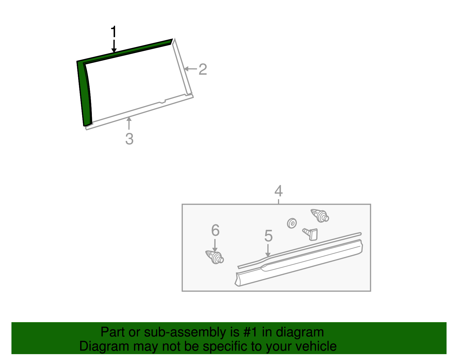 2008-2013 Toyota Highlander Black Out Tape 75923-0E030 | OEM Parts Online
