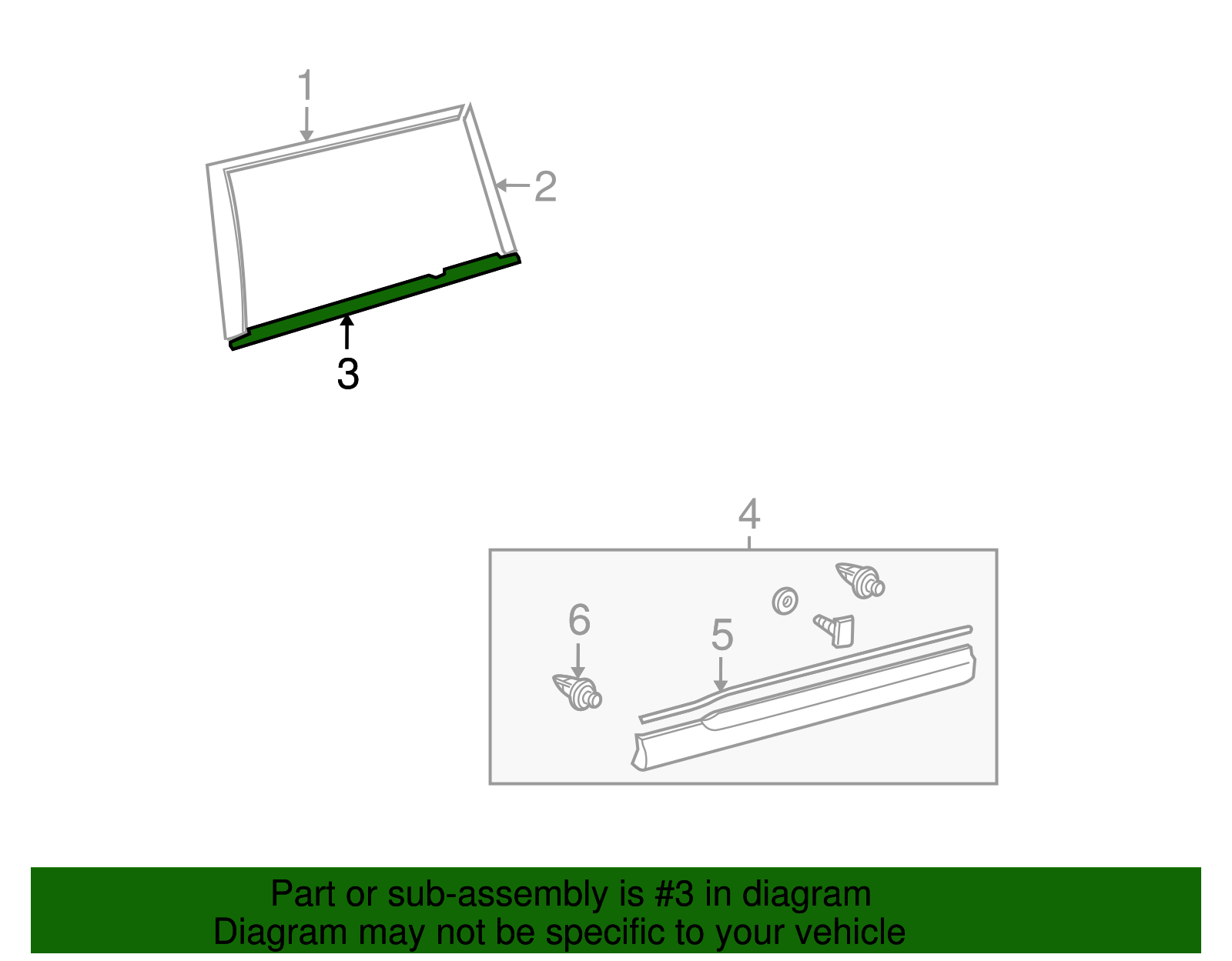 2008-2010 Toyota Highlander Belt Molding 75740-0E040 | OEM Parts Quick