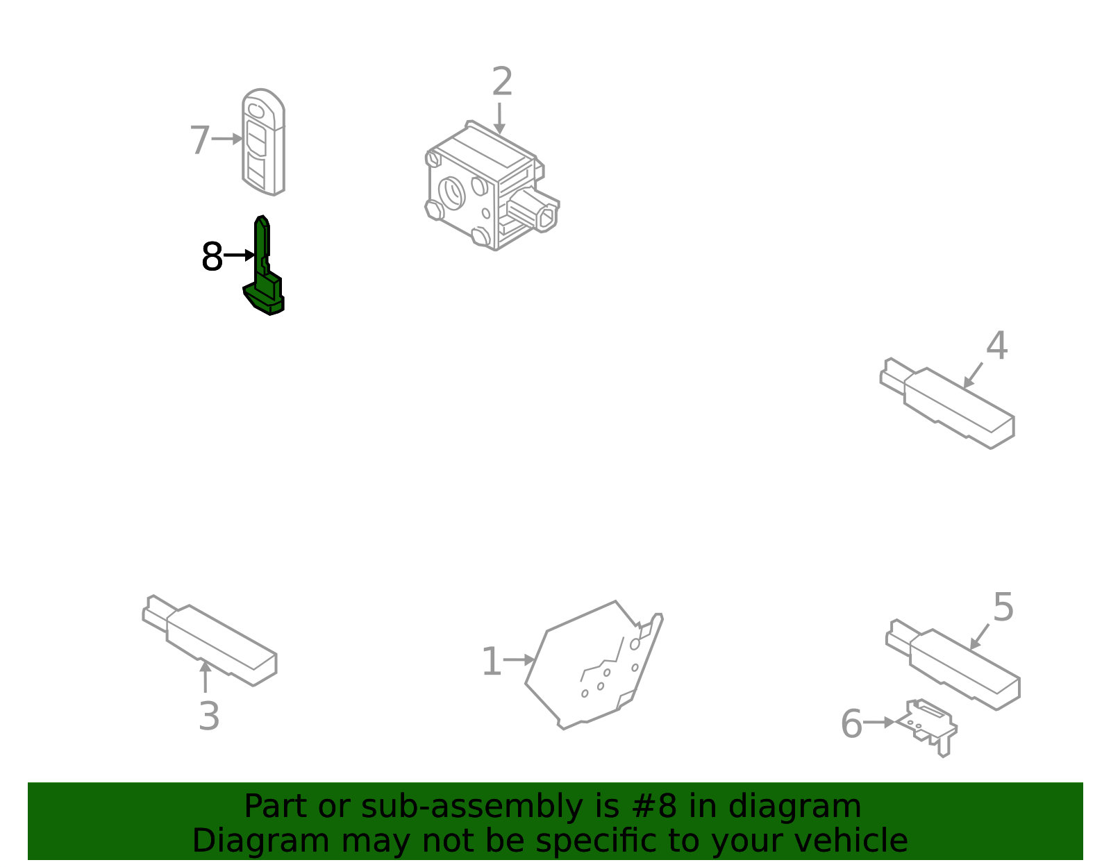 KD53-58-492 - Key 2016-2019 Mazda MX-5 Miata | MazdaParts.US Store
