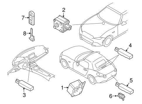 Keyless Entry Components for 2025 Mazda MX-5 Miata | Mazda-Parts