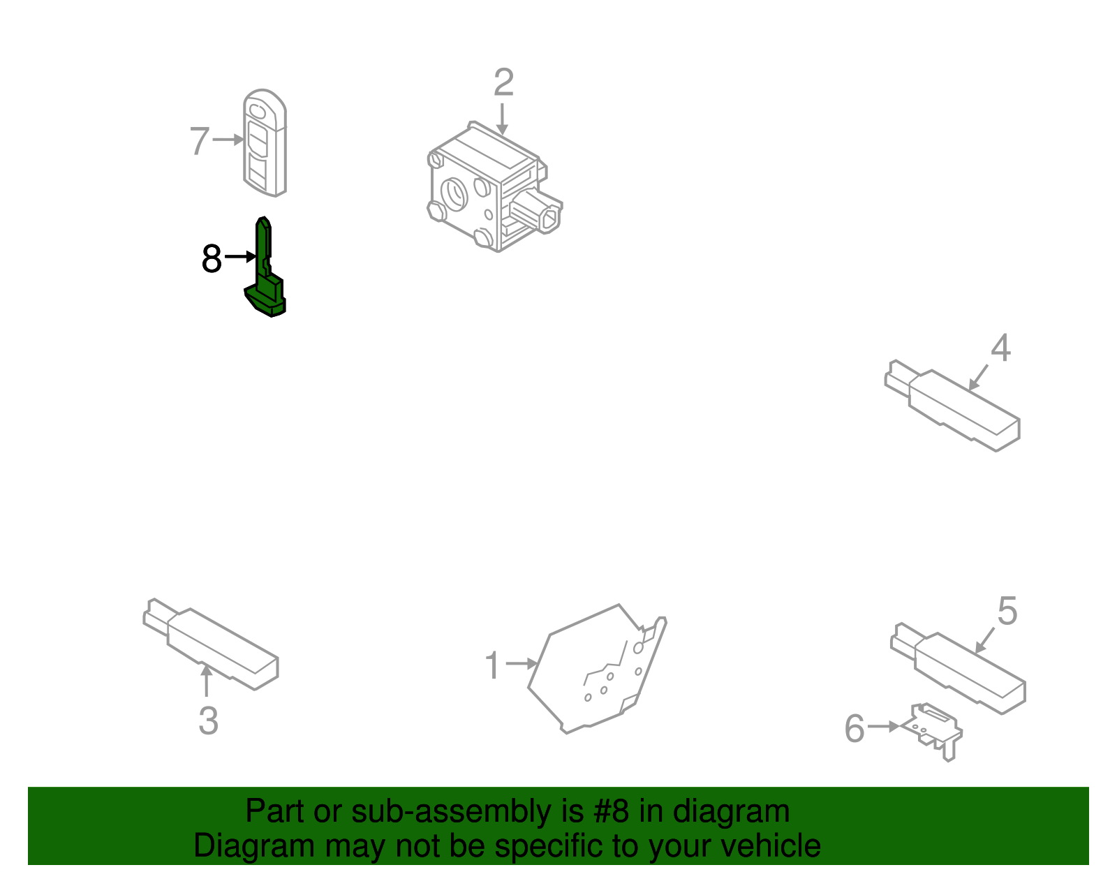 2016-2019 Mazda MX-5 Miata Key KD53-58-492 | Mazda Parts Deals