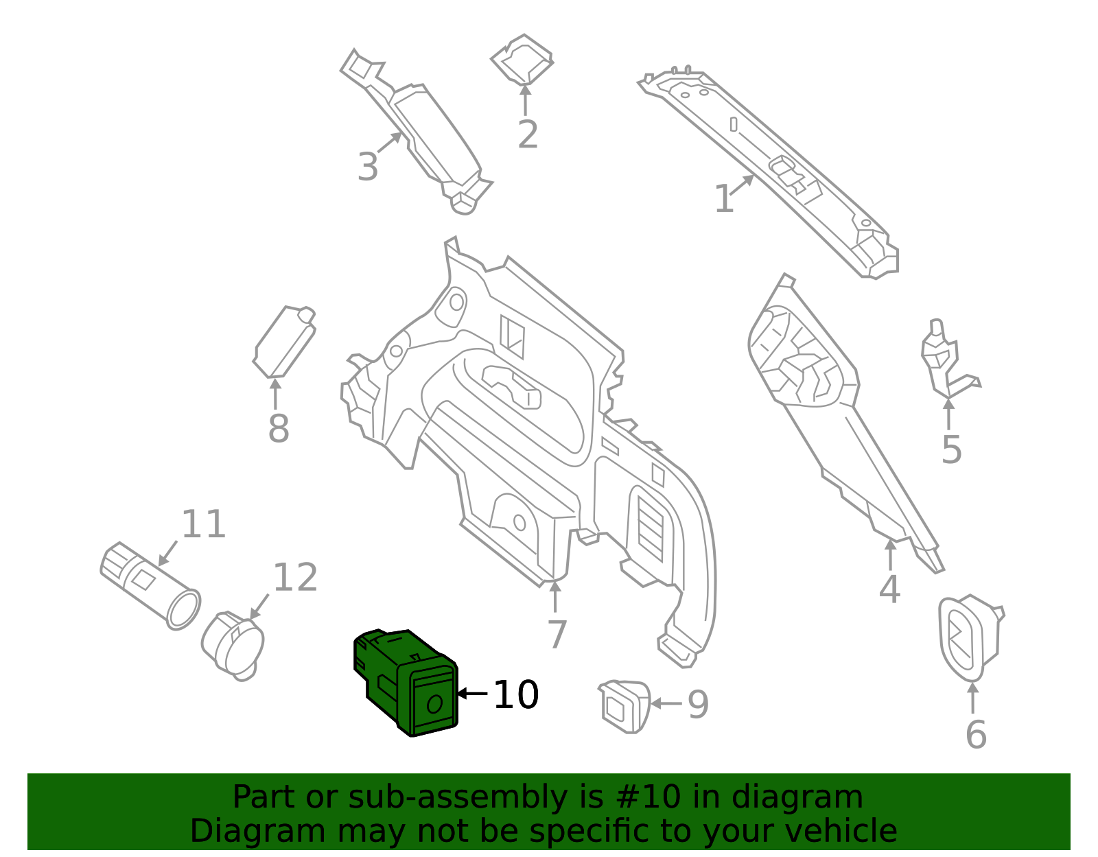 25500-3JA1B - High-Quality Power Seat Switch for 2014-2020 Infiniti ...