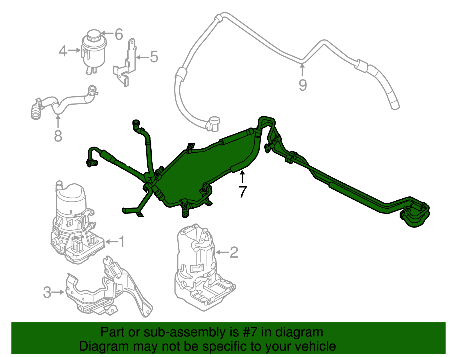 32400230 - 2012-2016 Volvo - Power Steering Pressure Hose | Volvo OEM ...