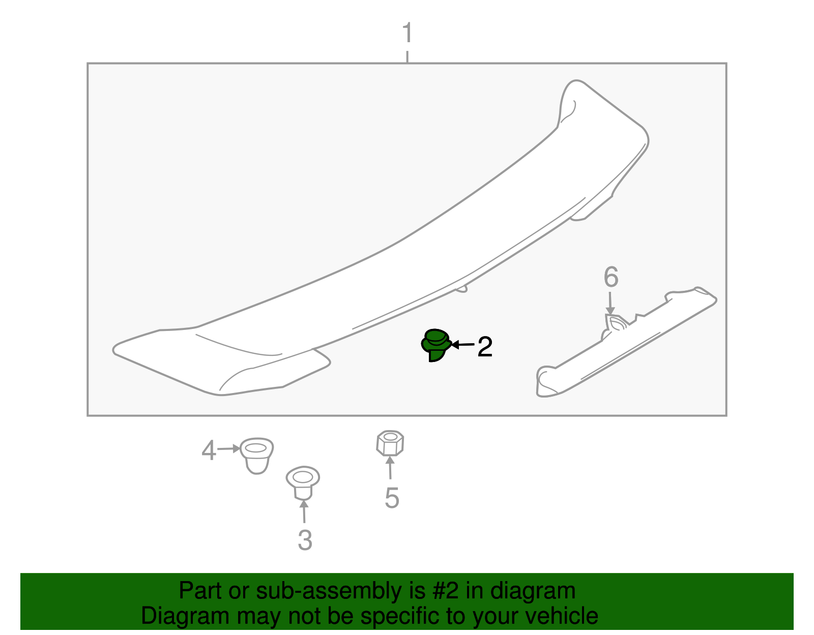 2009-2024 Nissan GT-R Spoiler Assembly Clip 96048-JF00A | Sullivan ...