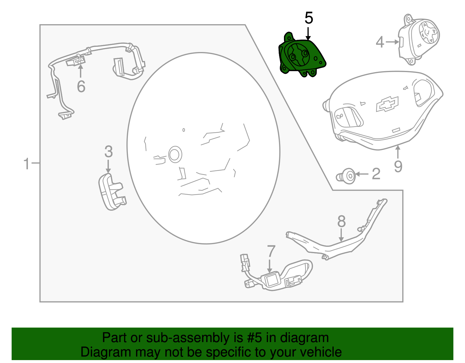 23141788 - 2014-2020 Chevrolet Impala - Black Cruise Control Switch ...