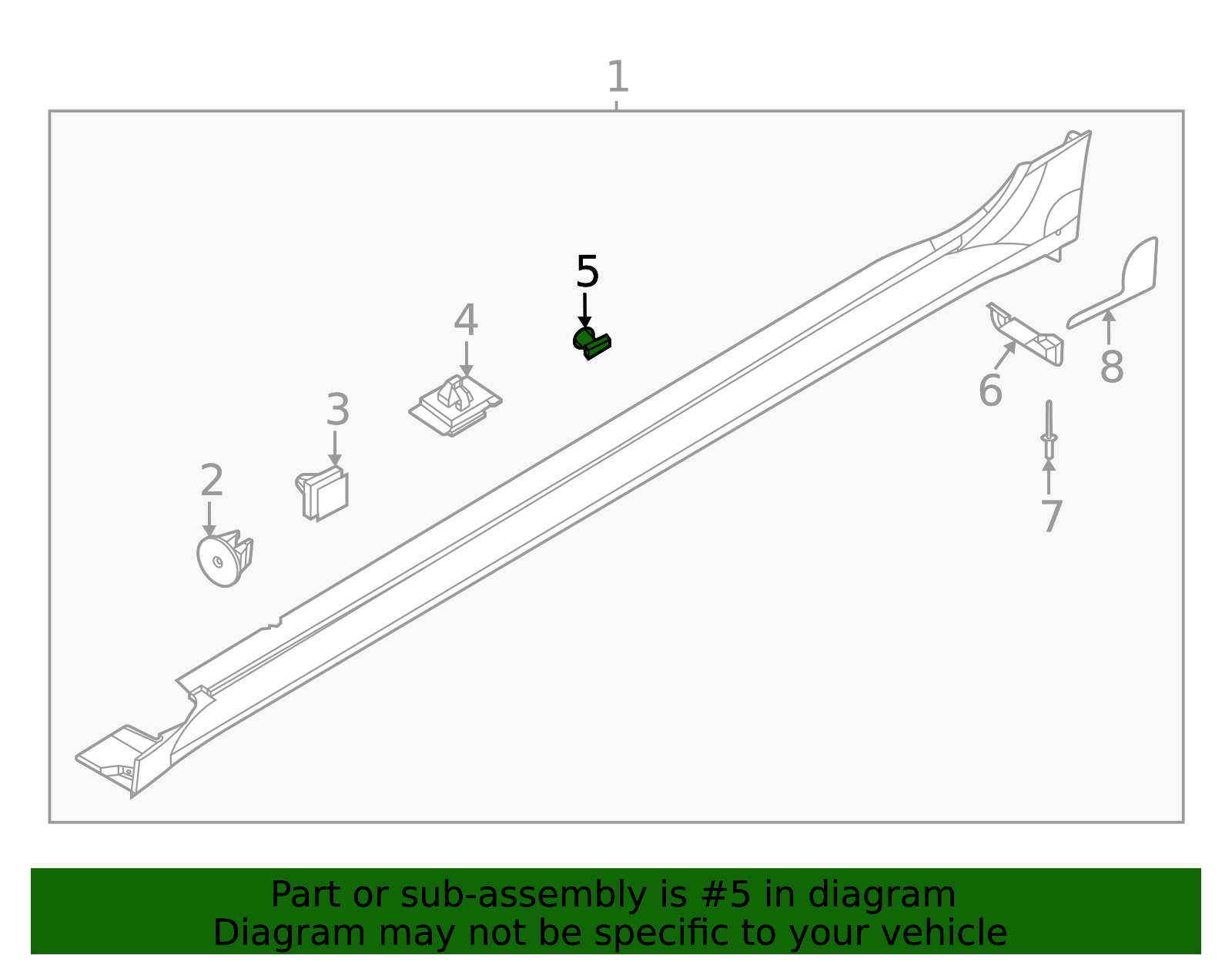 2017-2025 Kia Front Seal Clip 86438-A5000 | Kia Automotive Parts