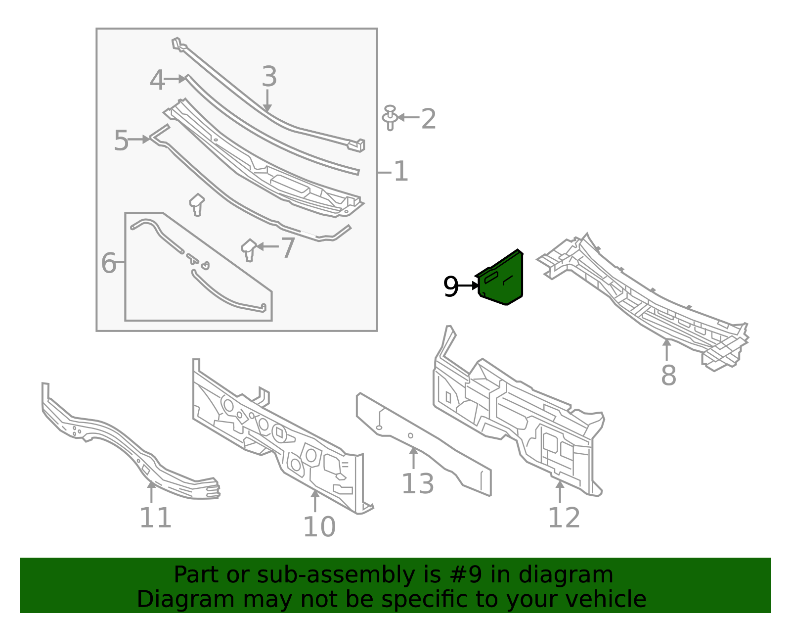 2010-2016 Hyundai Genesis Coupe Cowl Side Panel 66756-2M000 | OEM Parts ...
