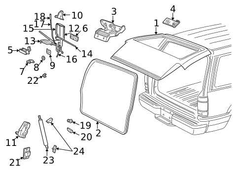 Lift Gate for 1998 Ford Explorer | Ford Parts Direct
