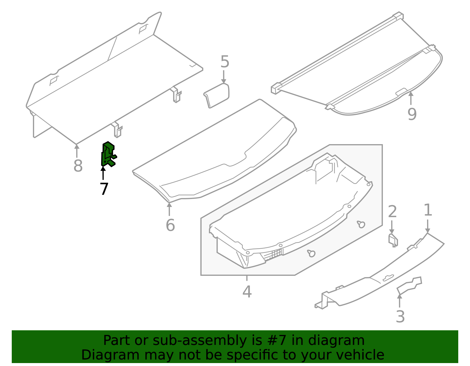 84964-4BC0A - Lid Bracket - 2017-2019 Nissan Rogue | Nissan OEM Parts ...