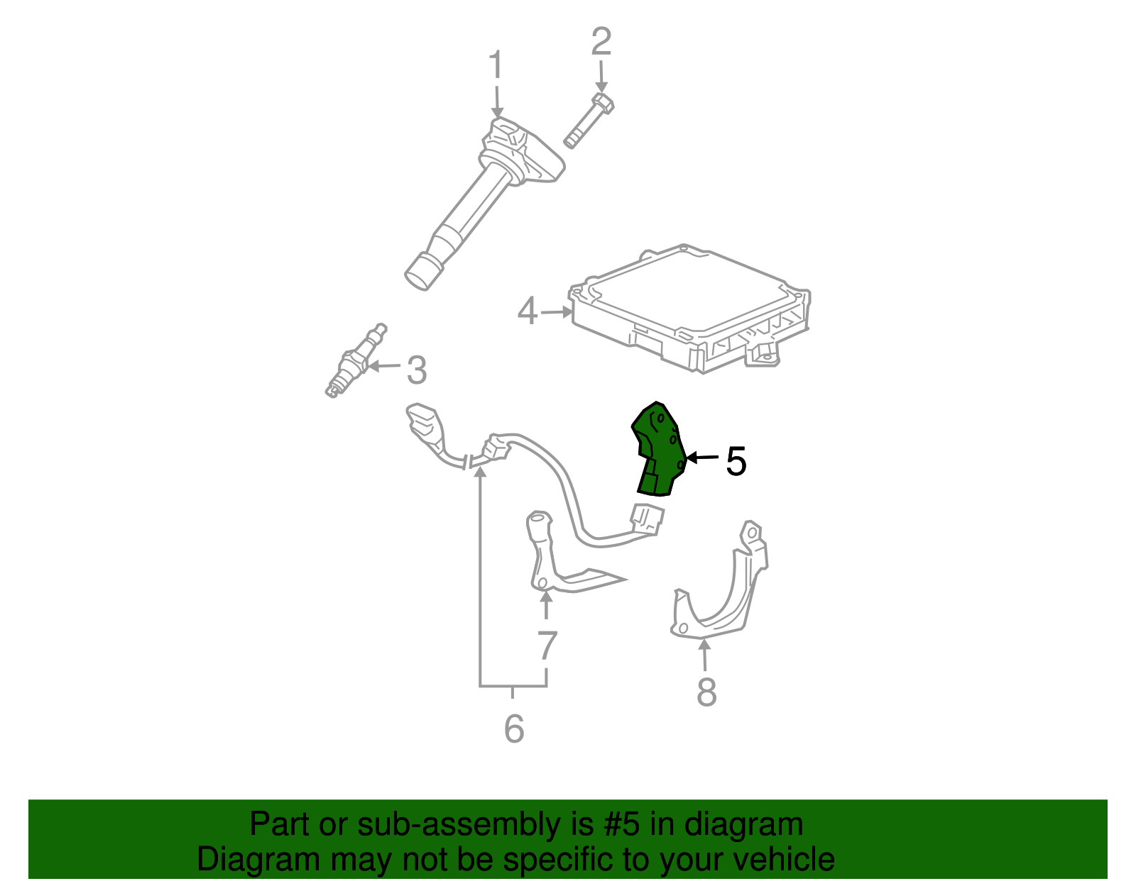 OEM 2003-2010 Honda Crankshaft Position Sensor 37500-RCA-A01 | Honda ...