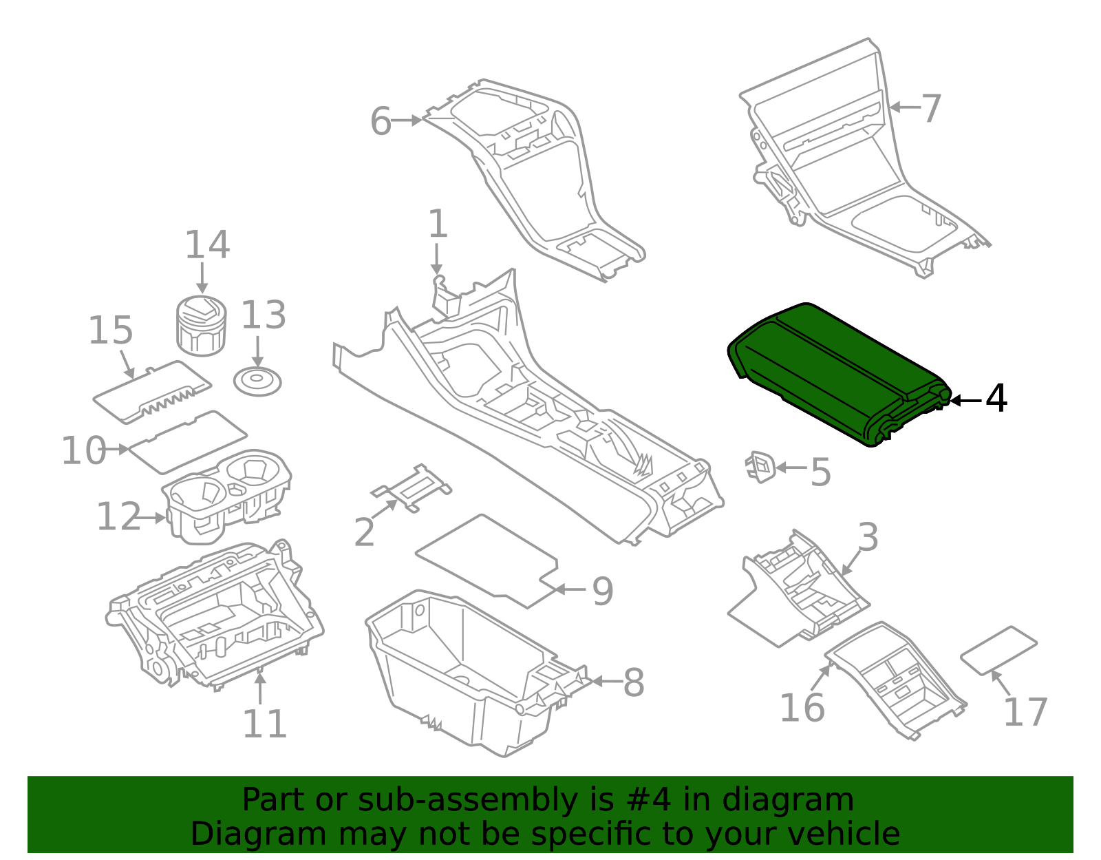 2020-2025 BMW 2020-2024 BMW - Armrest 51-16-8-094-354 | BMW Parts Wholesale