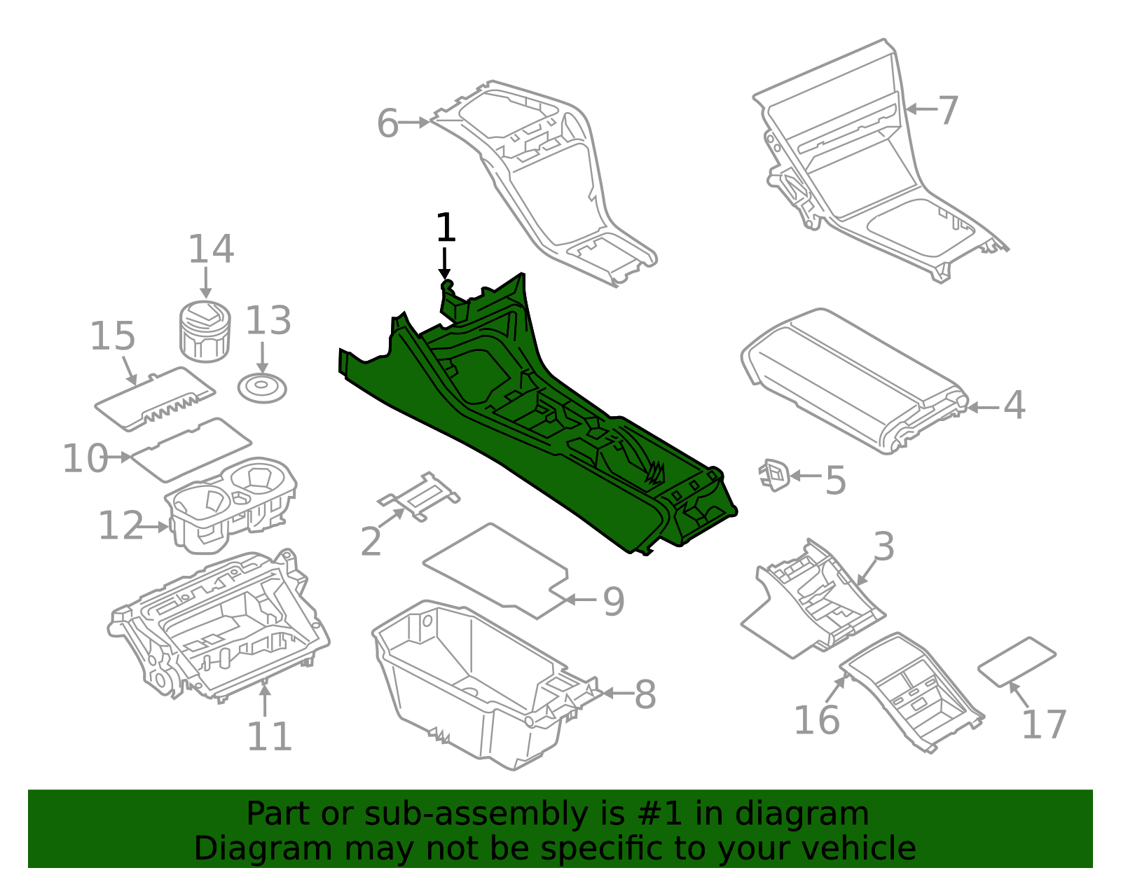 2020-2025 BMW Console 51-16-8-094-321 | BMW Parts Online Hub