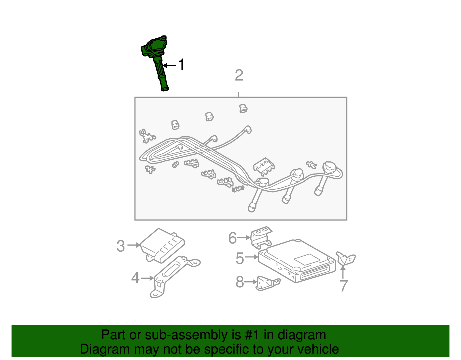 1995-2004 Toyota Direct Ignition Coil 90919-02212 | Toyota of Anaheim Parts