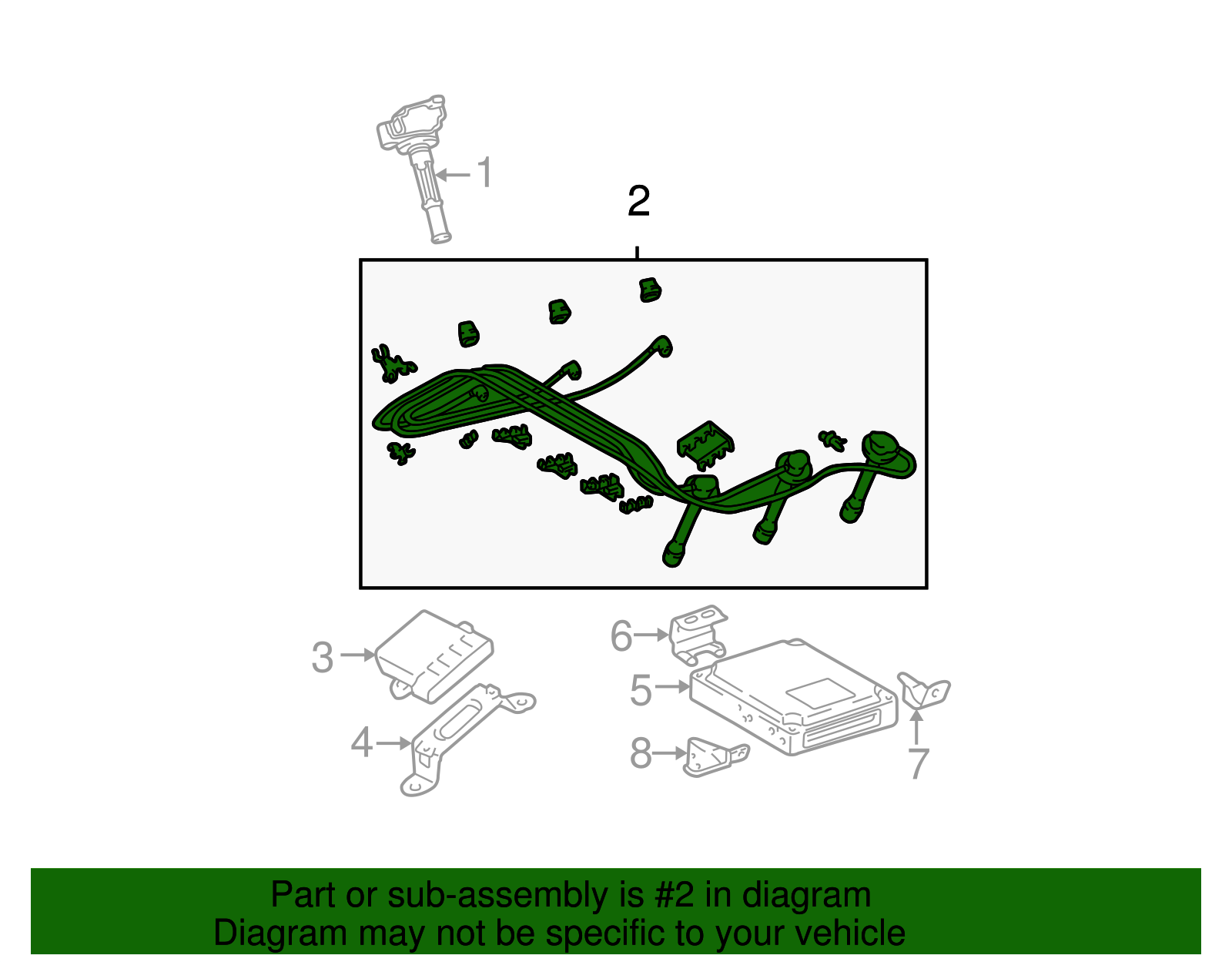 Genuine Toyota Spark Plug Wire Set part# 19037-62050 for 1995-2004 ...