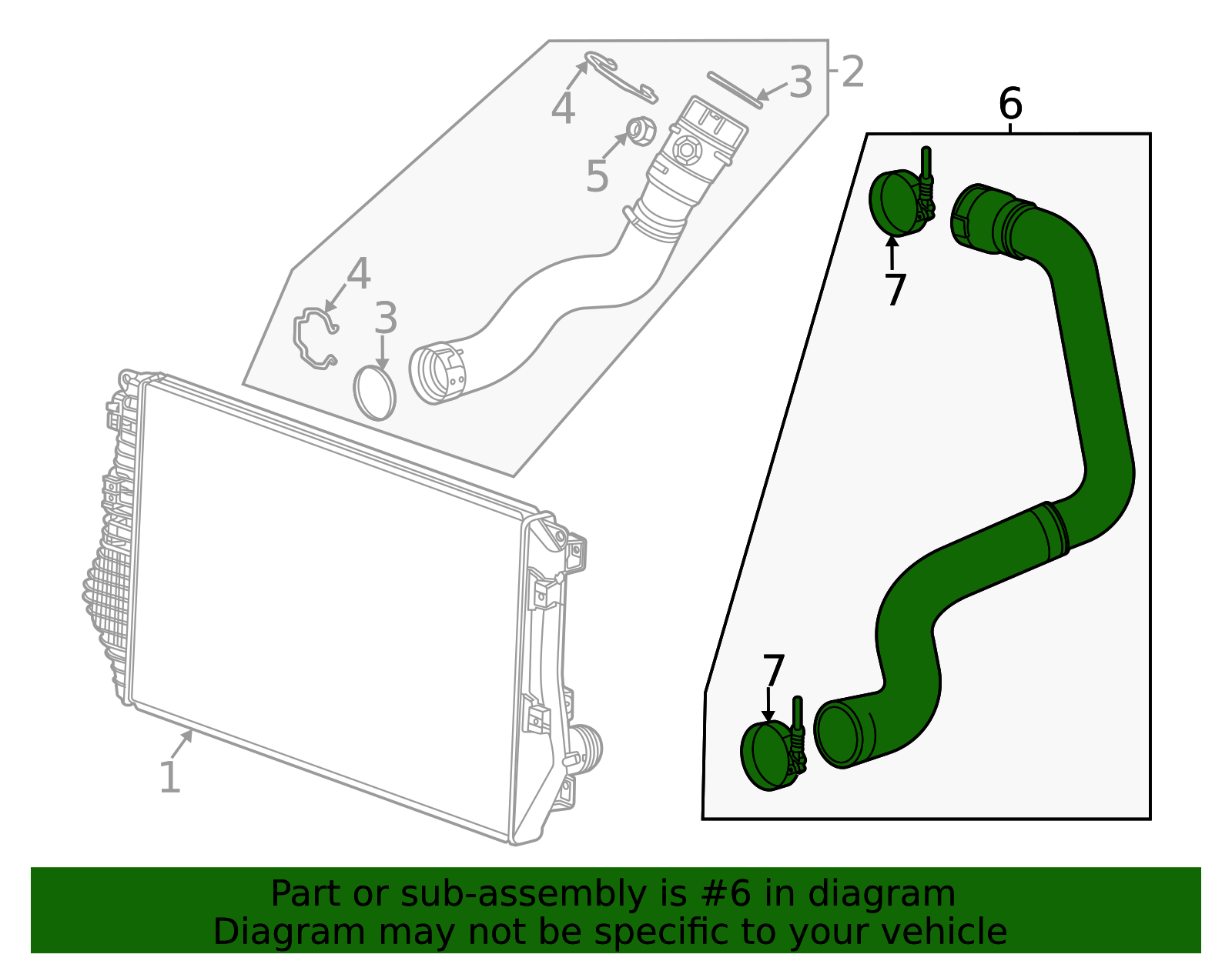 2020-2025 GM Charge Air Cooler Inlet Air Hose 84870726 | GM Parts Center