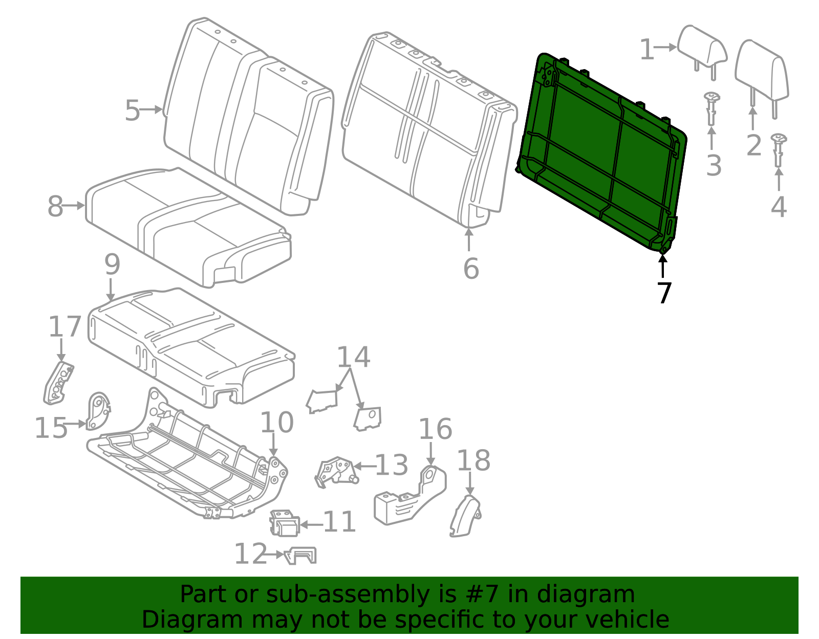 71018-0C100 - High-Quality Seat Back Frame for AutoNation Parts