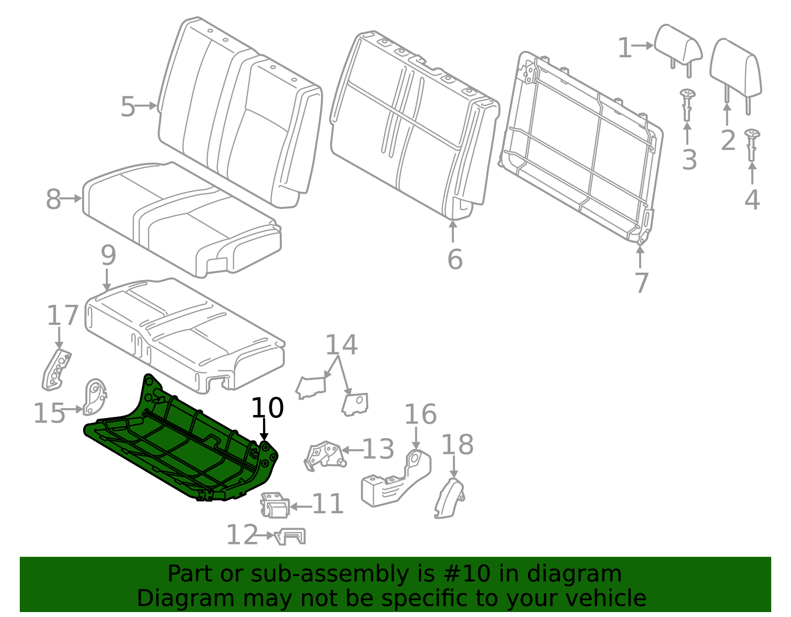 2007-2021 Toyota Tundra Cushion Frame 71016-0C090 | MotorMotor