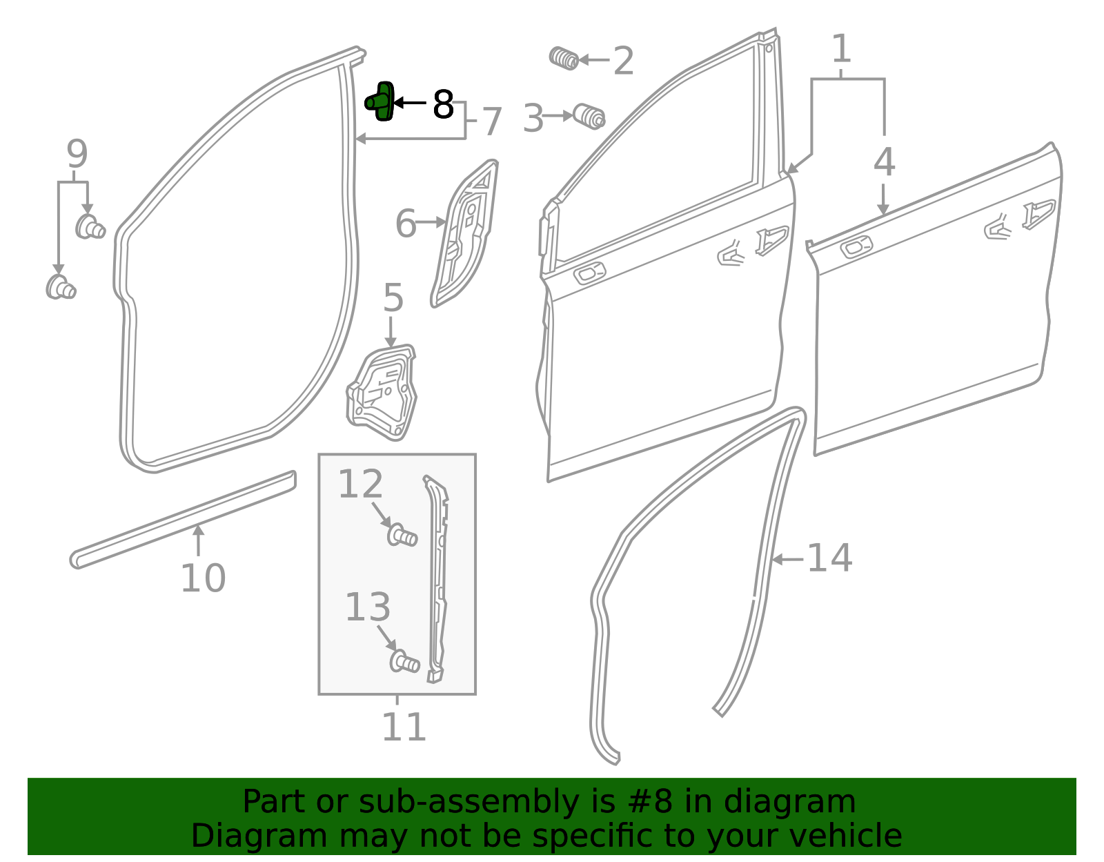 91530-SP1-003 - Clip A Door Weatherstrip - 1992-2020 Honda | Genuine ...