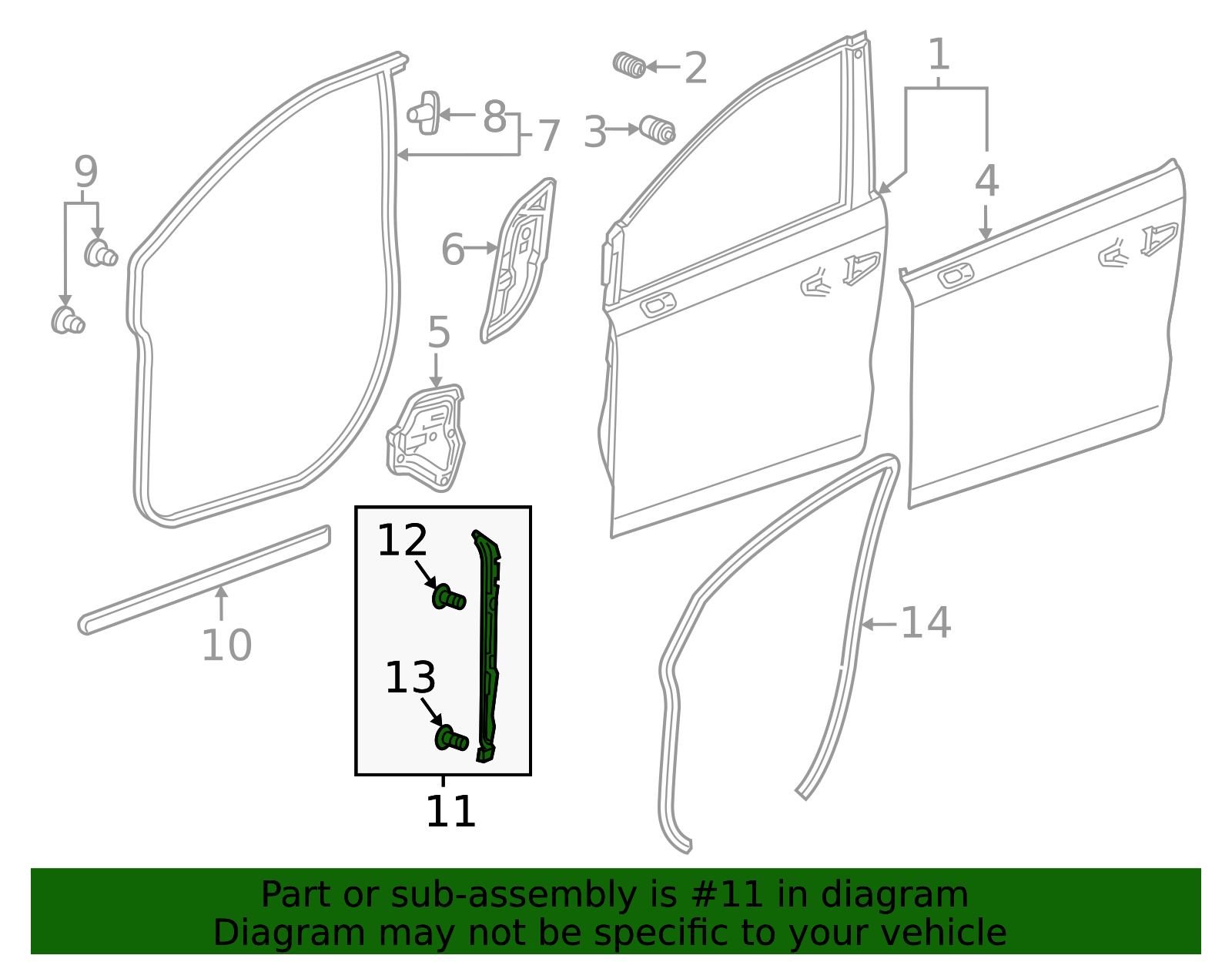 2018-2024 Honda Odyssey | Front Weather-Strip | 72336-THR-A01 | Honda ...