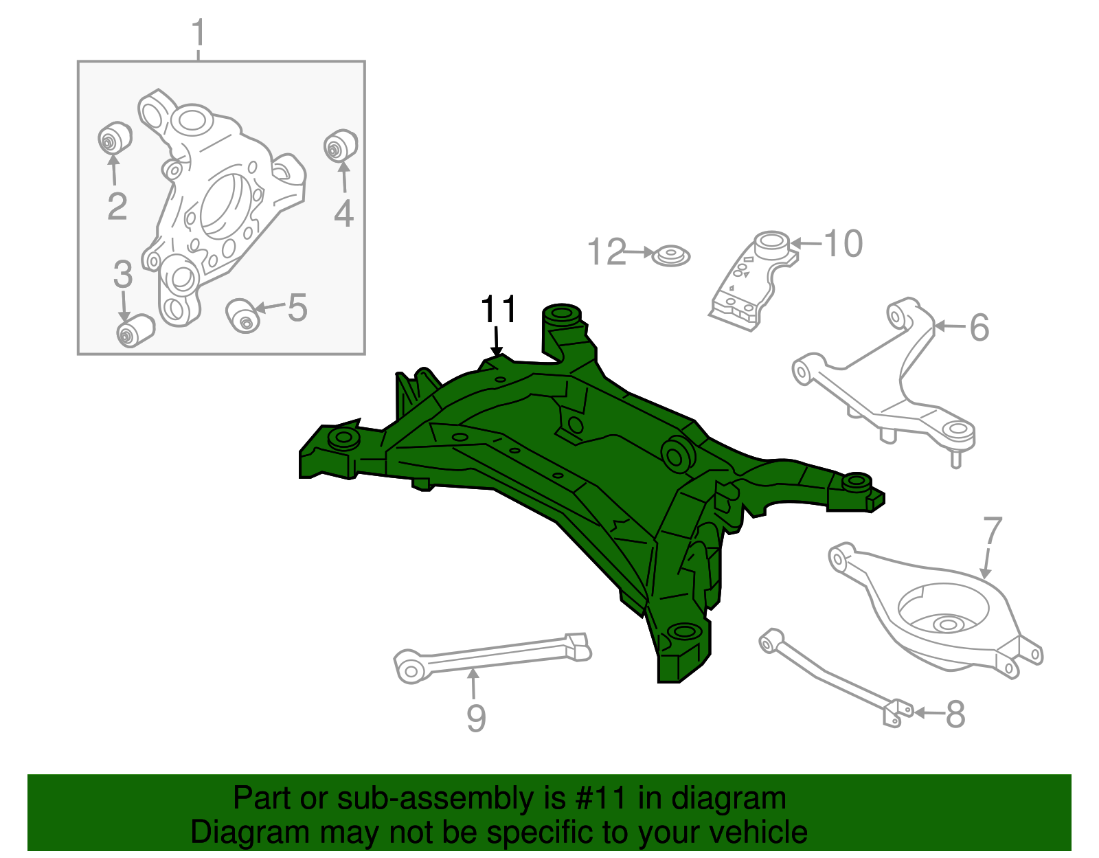 55400-AM00A (55400am00a) - 2003-2006 Infiniti G35 Cross-Member ...