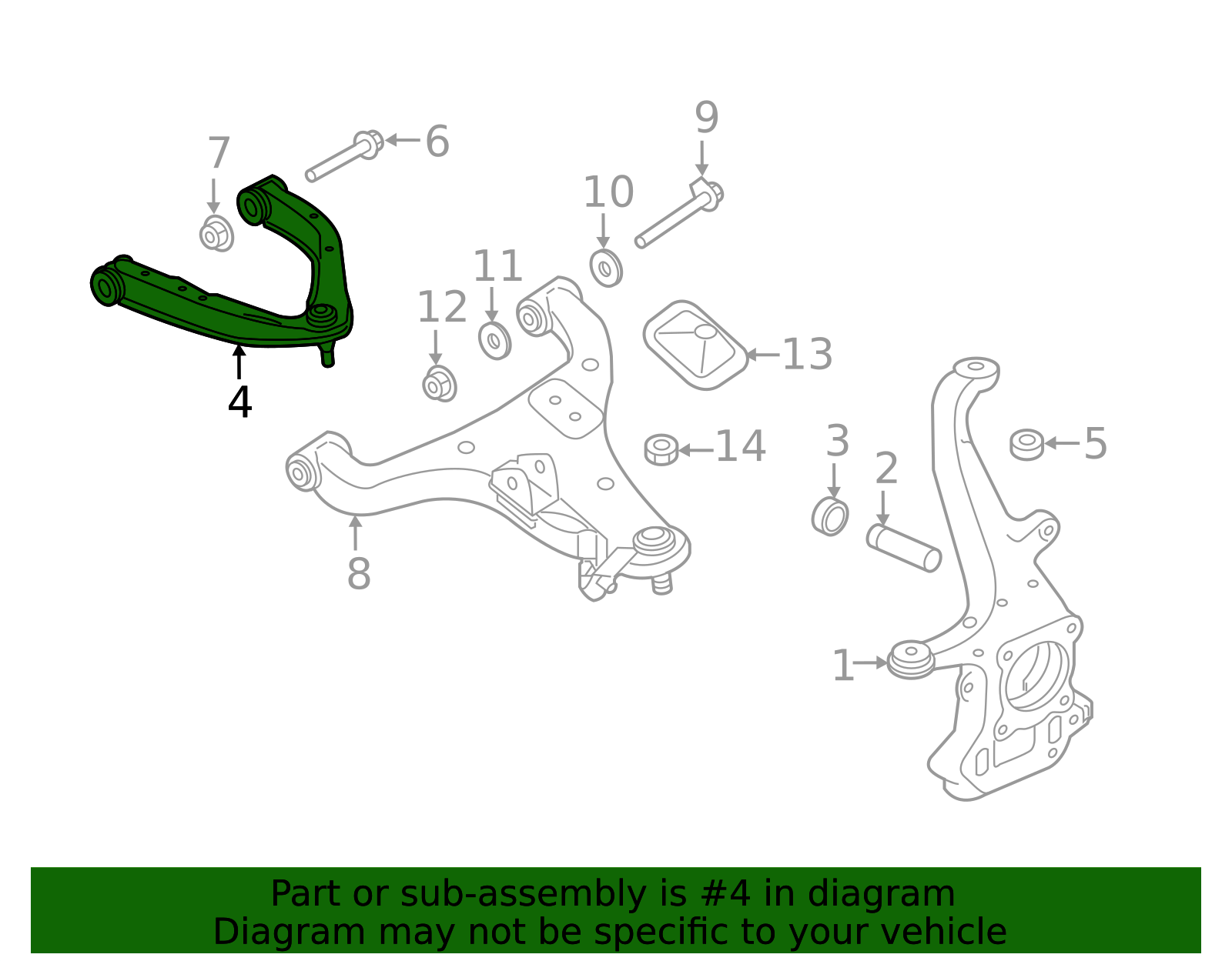 2016-2024 Nissan TITAN XD Upper Control Arm 54524-EZ50C | Nissan Parts Plus