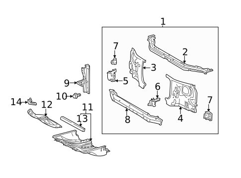 Radiator Support for 2003 Toyota Tundra | Parts Reliable Toyota MO