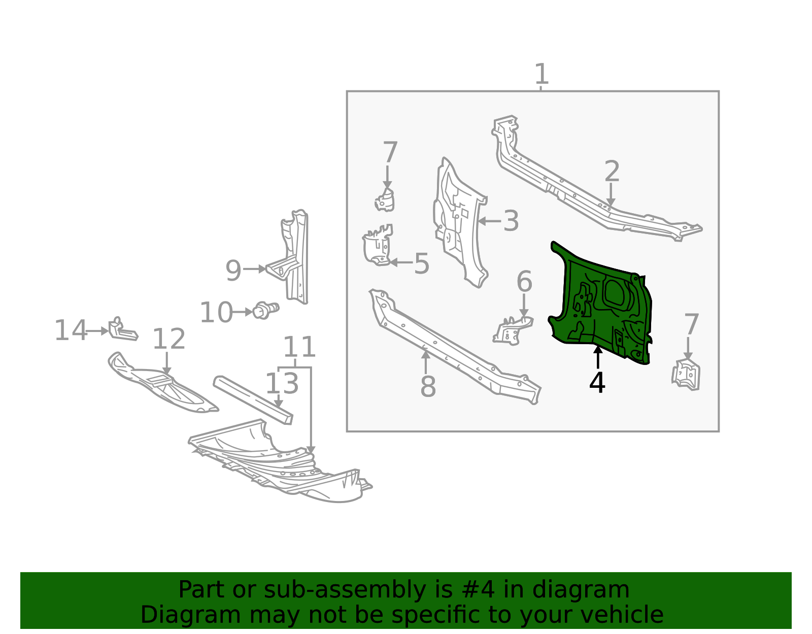 2004 Toyota Tundra Side Panel 53203-0C010 | Toyota Parts Center